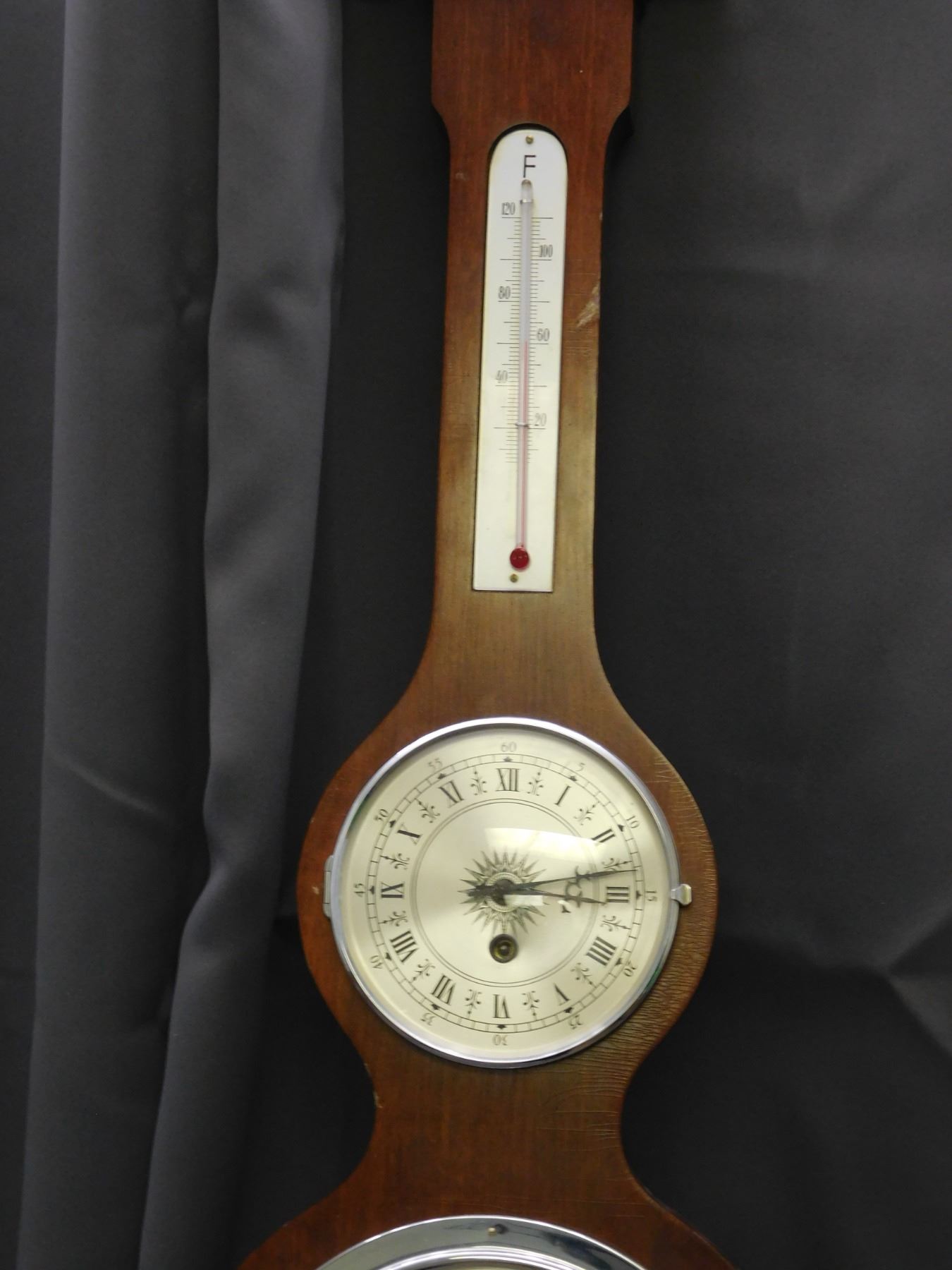 Made in Germany Vintage Antique Barometer and Clock