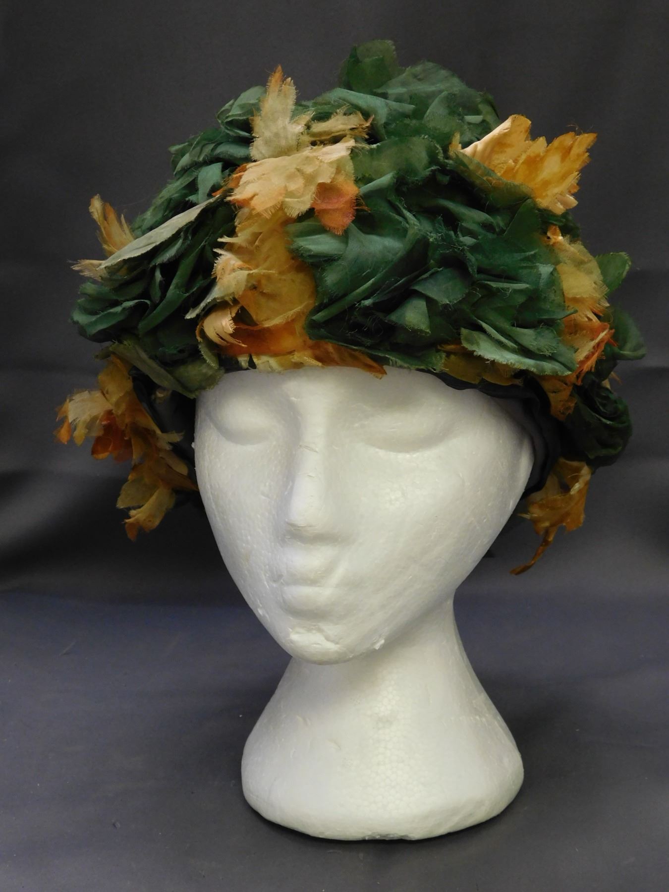 Vintage Designer Boutique Handmade Women's Cap Green and Brown Earthy ...