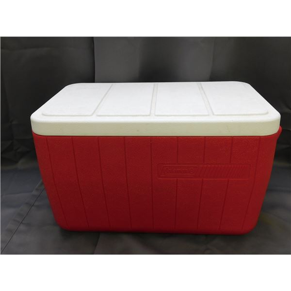 Coleman Red Vintage Plastic Cooler