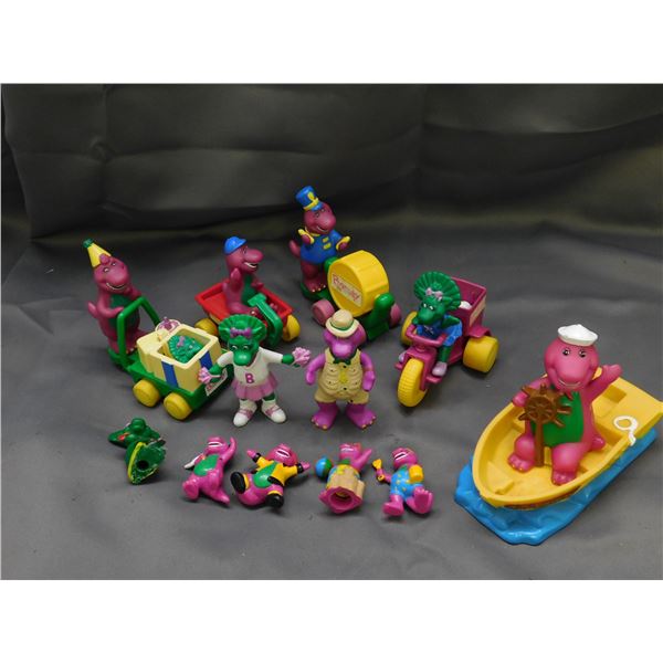 Lot of 12 PVC Rubber Barney Toys 1993 Lyons Group