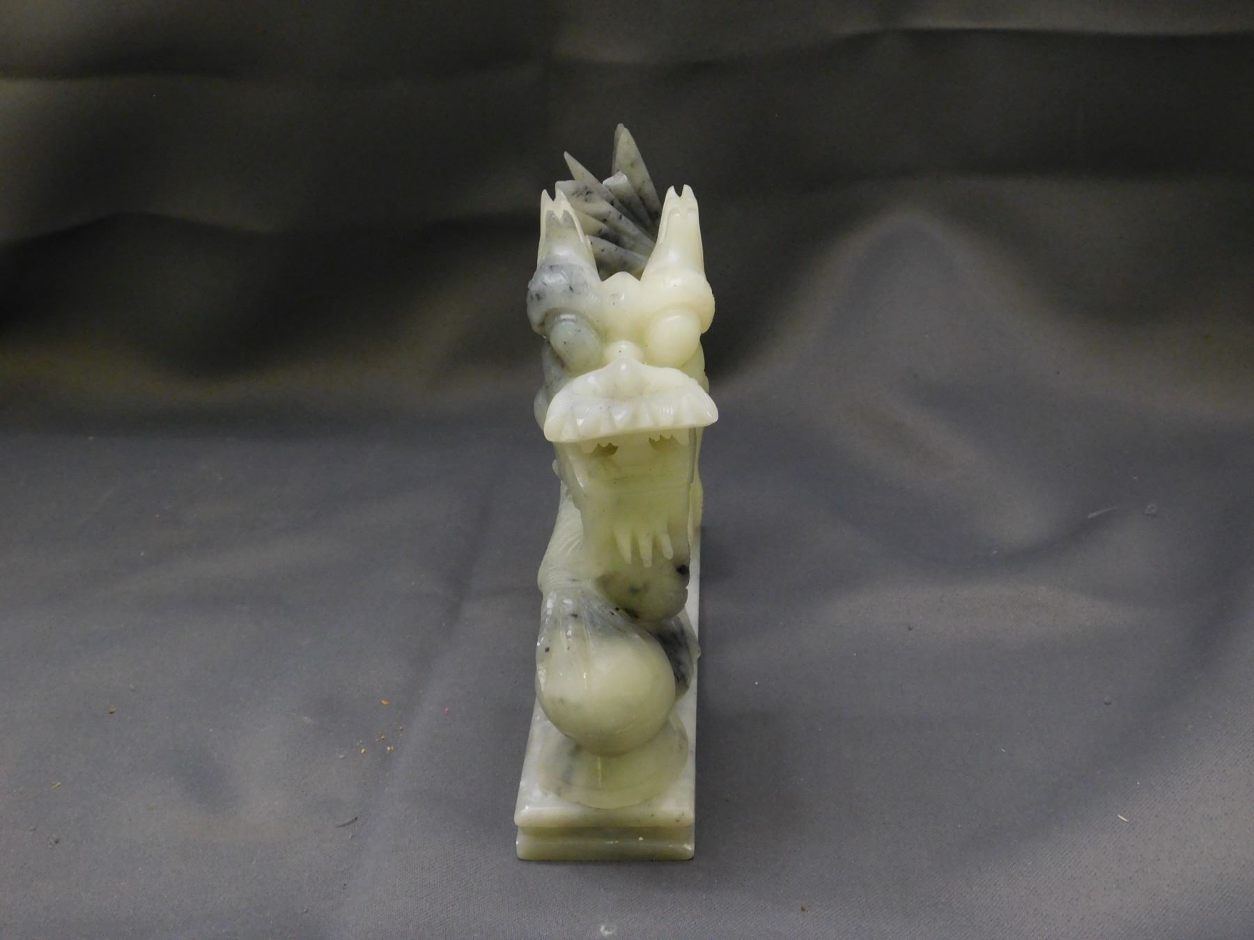 Carved Soapstone Chinese Dragon Ornamental Statue