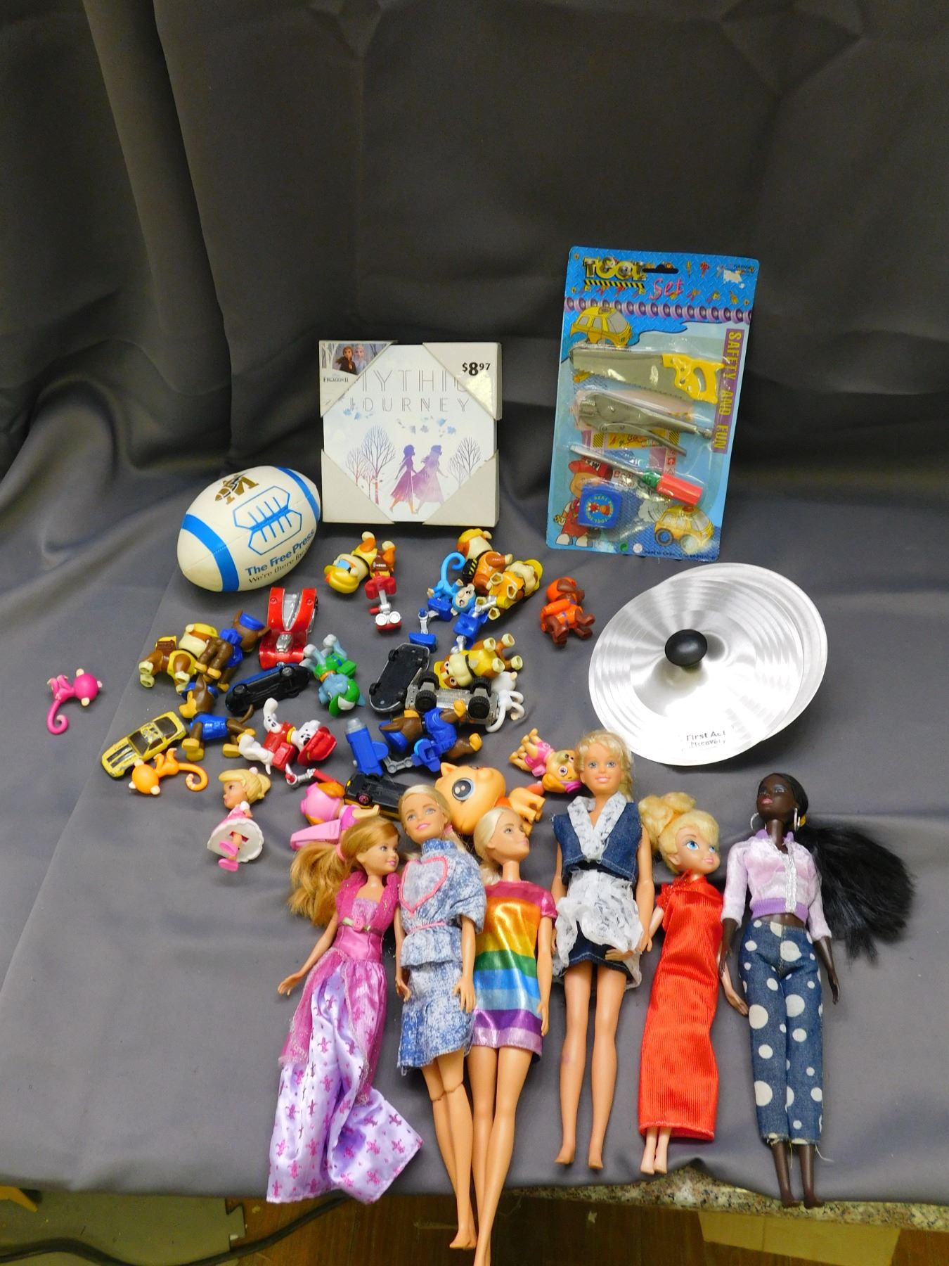 Assorted Lot of Toys, Paw Patrol, Barbie Dolls, Frozen Wall Art, Kids ...
