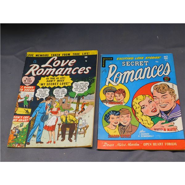 Lot of 2 Vintage Romance Comics Secret Romances OCT 1951 No 4 and Love ... Lot of 2 Vintage Romance Comics Secret Romances OCT 1951 No 4 and Love ...