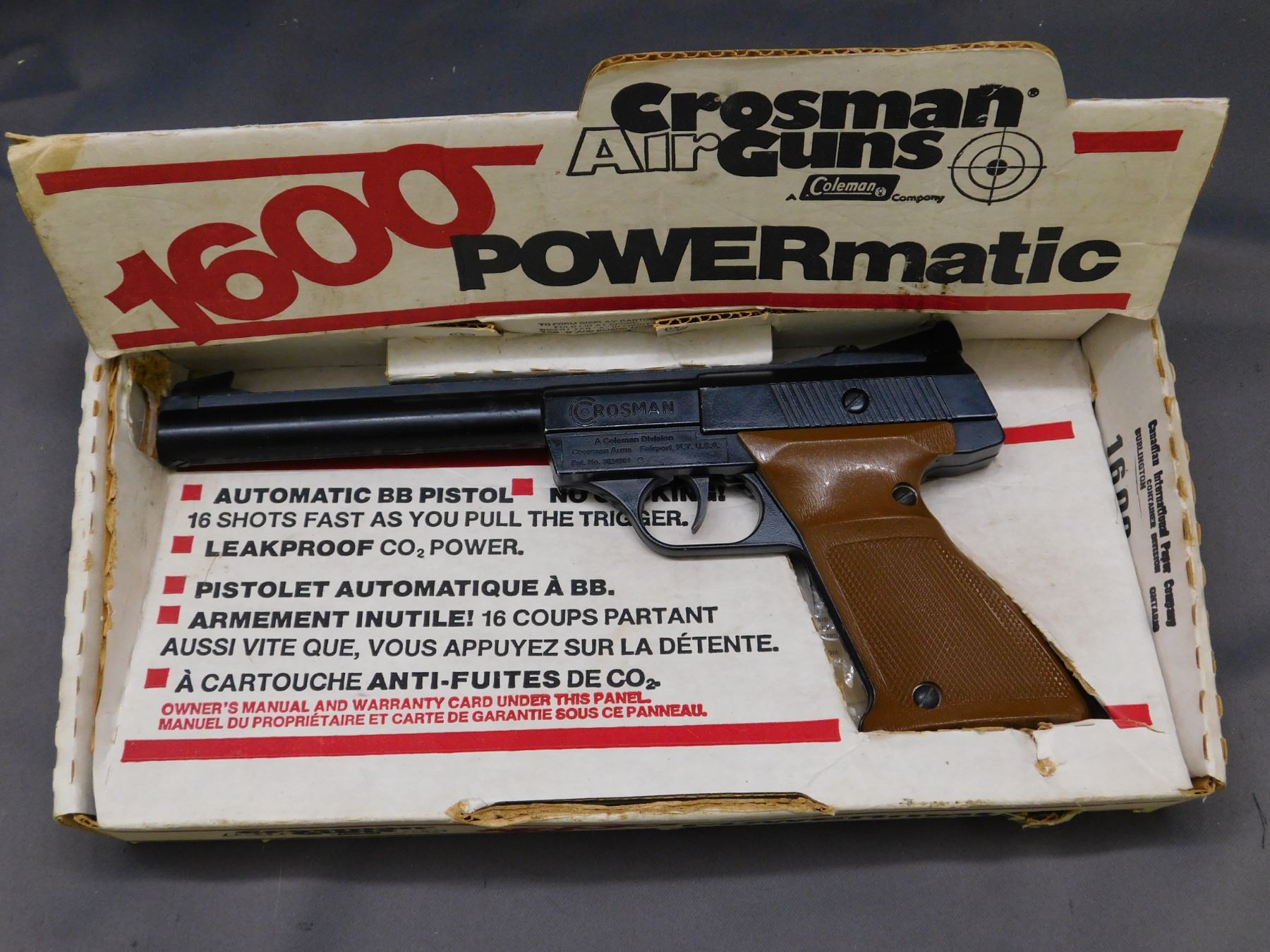 Crosman Air Guns 1600 Power Matic Automatic BB Pistol
