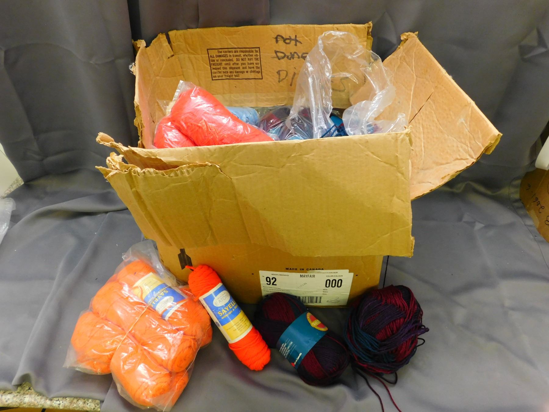 Large Box of Wool Yarn