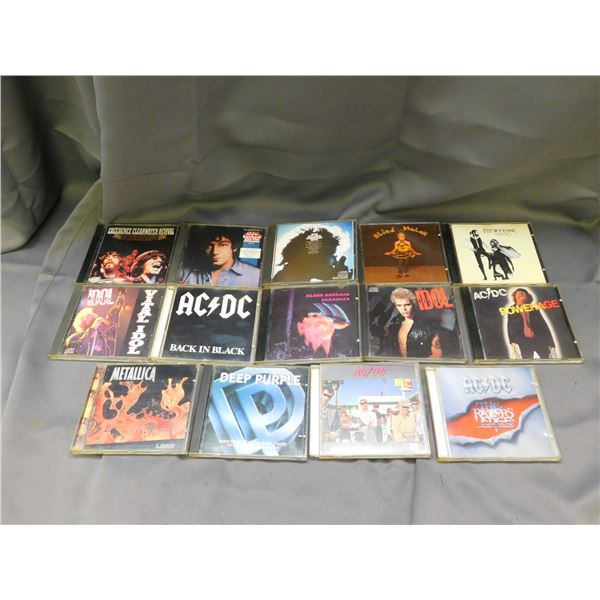 Lot of 14 CDs Hard Rock Classic ACDC Billy Idol, Black Sabbath, Bob ...