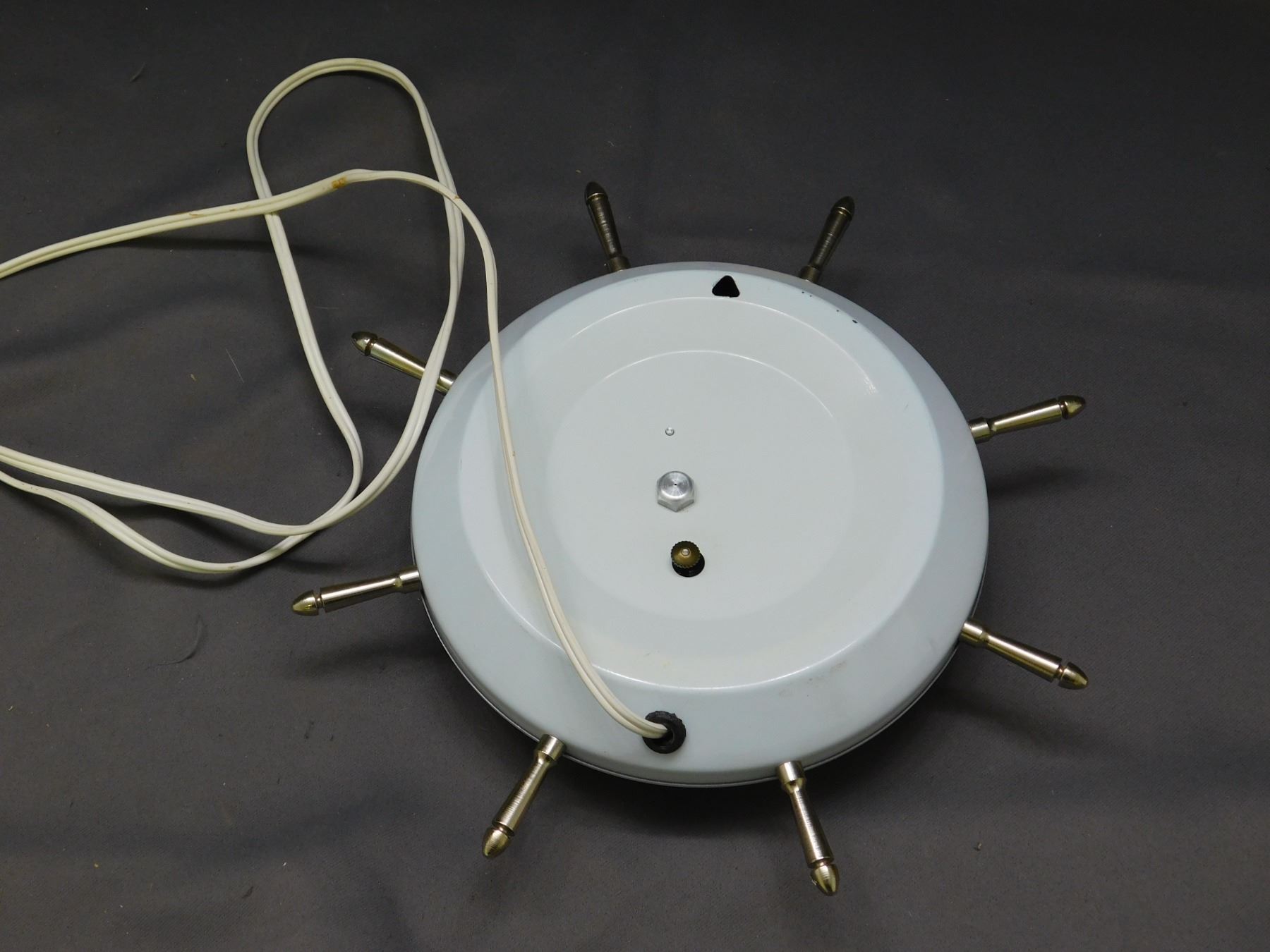 Vintage White Ingraham Plug In Electric Wall Clock Kitchen Clock ...