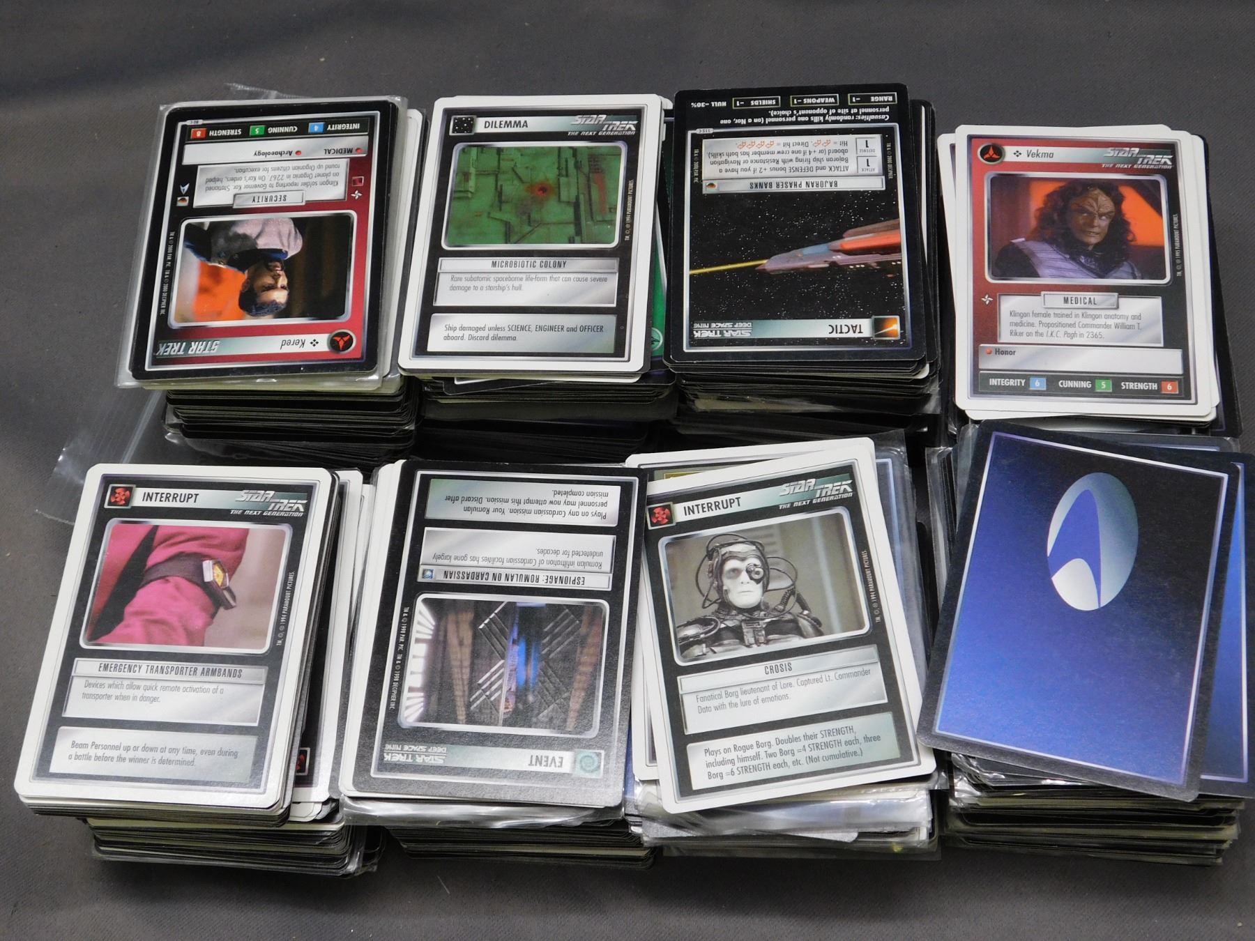 approx 700+ Star Trek The Next Generation TNG Trading Cards CCG TCG
