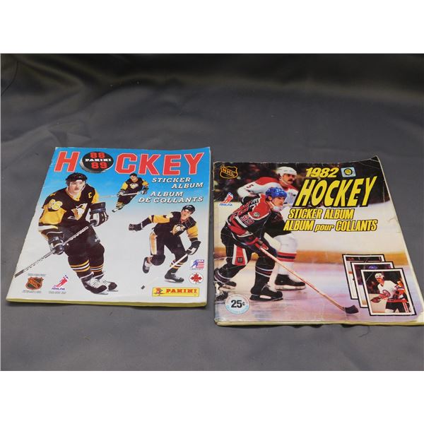 Lot of 2 Hockey 1988-89 Sticker Book and 1982 Hockey Sticker Album