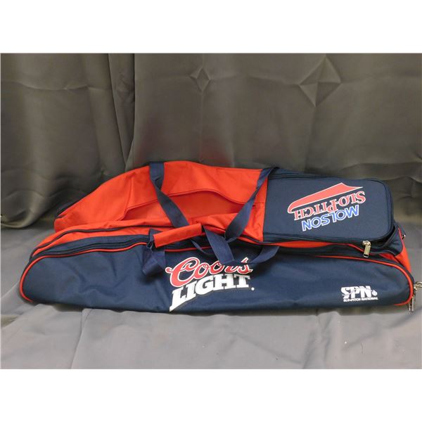 Coors Light Molson Slo-Pitch Baseball Bat & Supply Sporting Duffle Bag