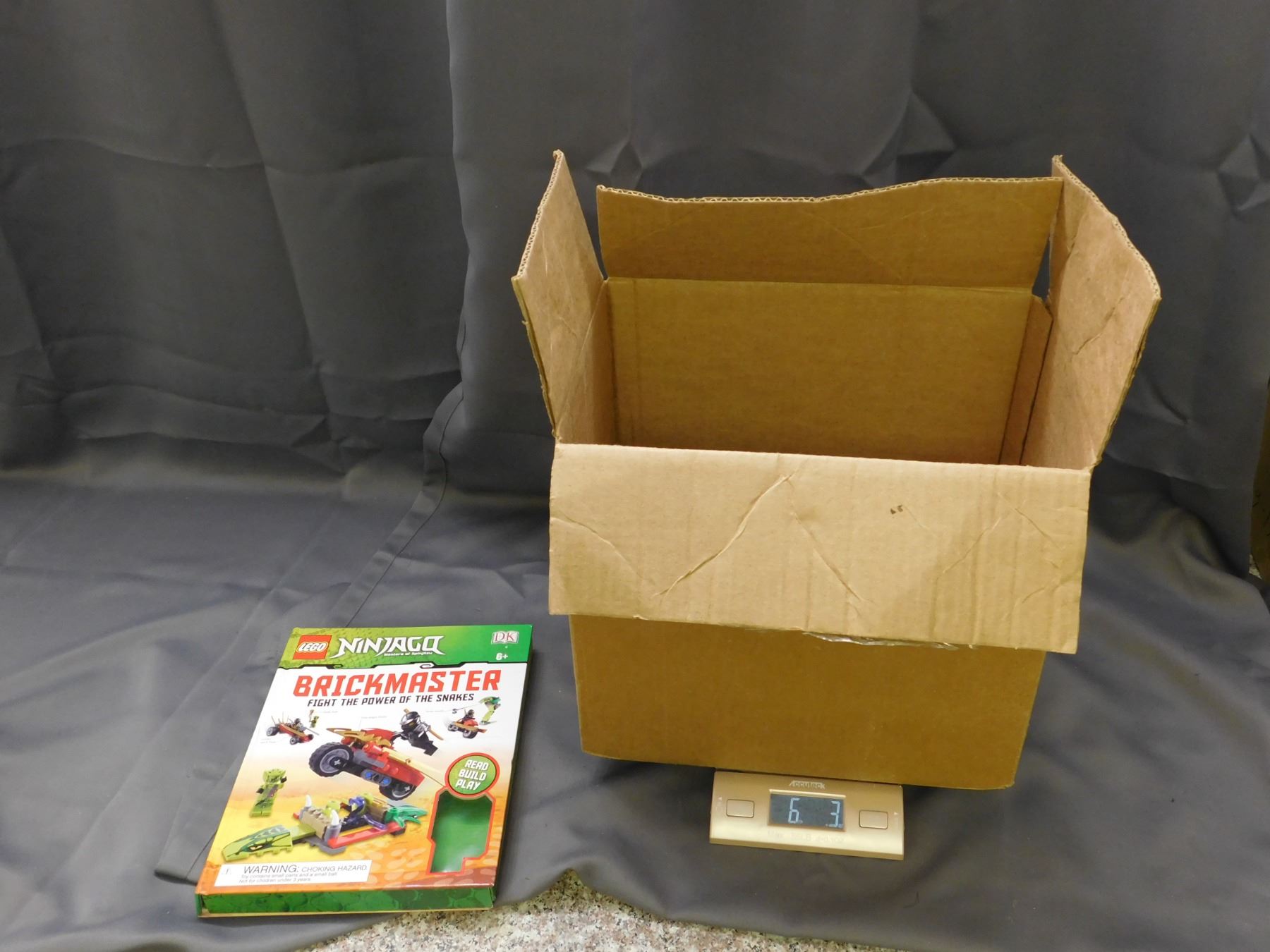 6.3lb Box of LEGO Misc Parts Pieces and Brick Master Book (empty)