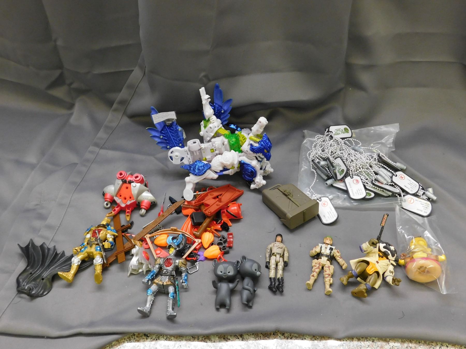 Lot of Assorted Toys Transformers Tiger Hawk 1994, TMNT, Dog Tags ...