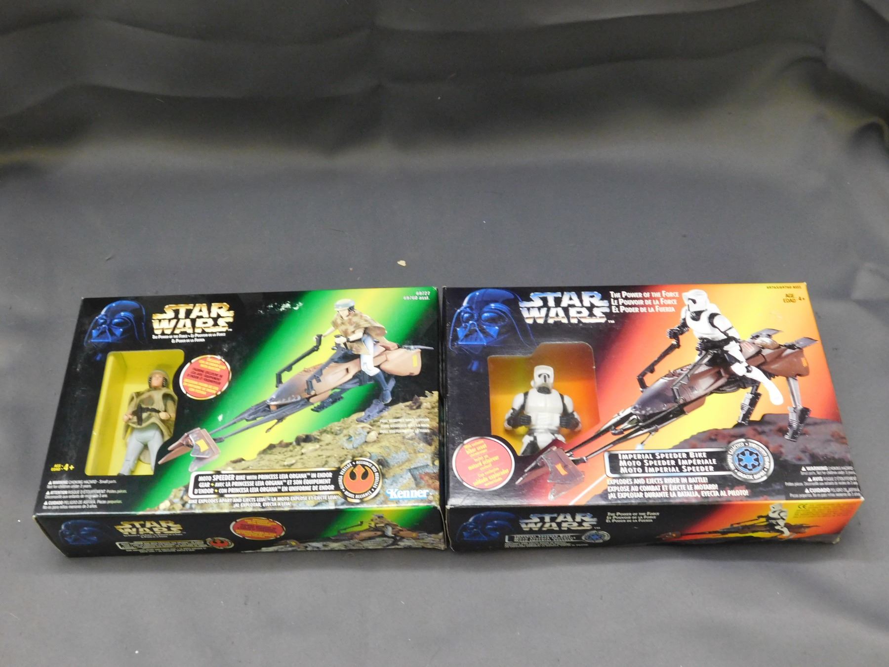 Lot of 2 SEALED Star Wars Imperial Speeder Bike, Moto Speeder Bike Kenner POTF