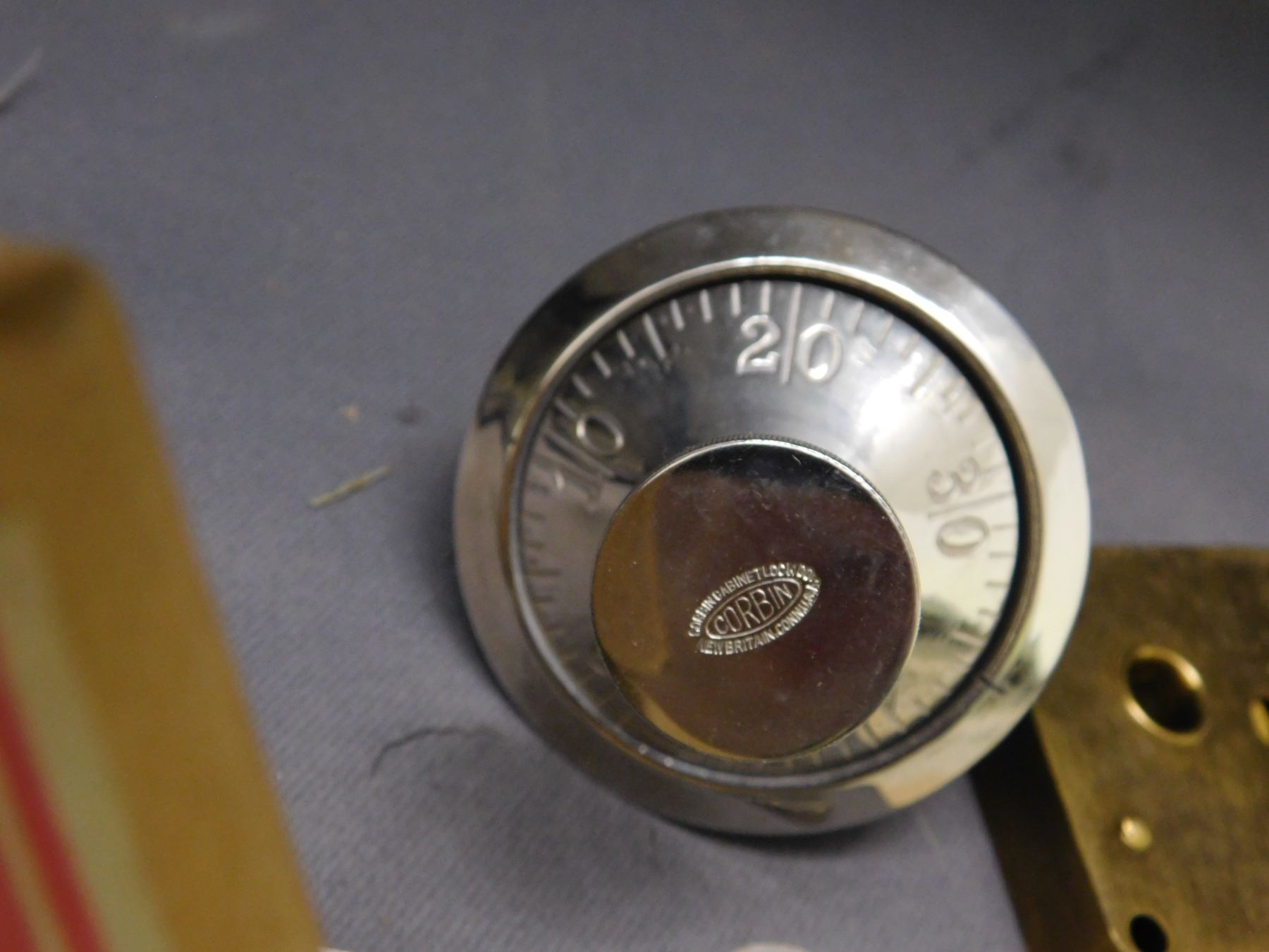 Vintage Corbin Cabinet Lock Co 0852 Combination Wardrobe Lock with box