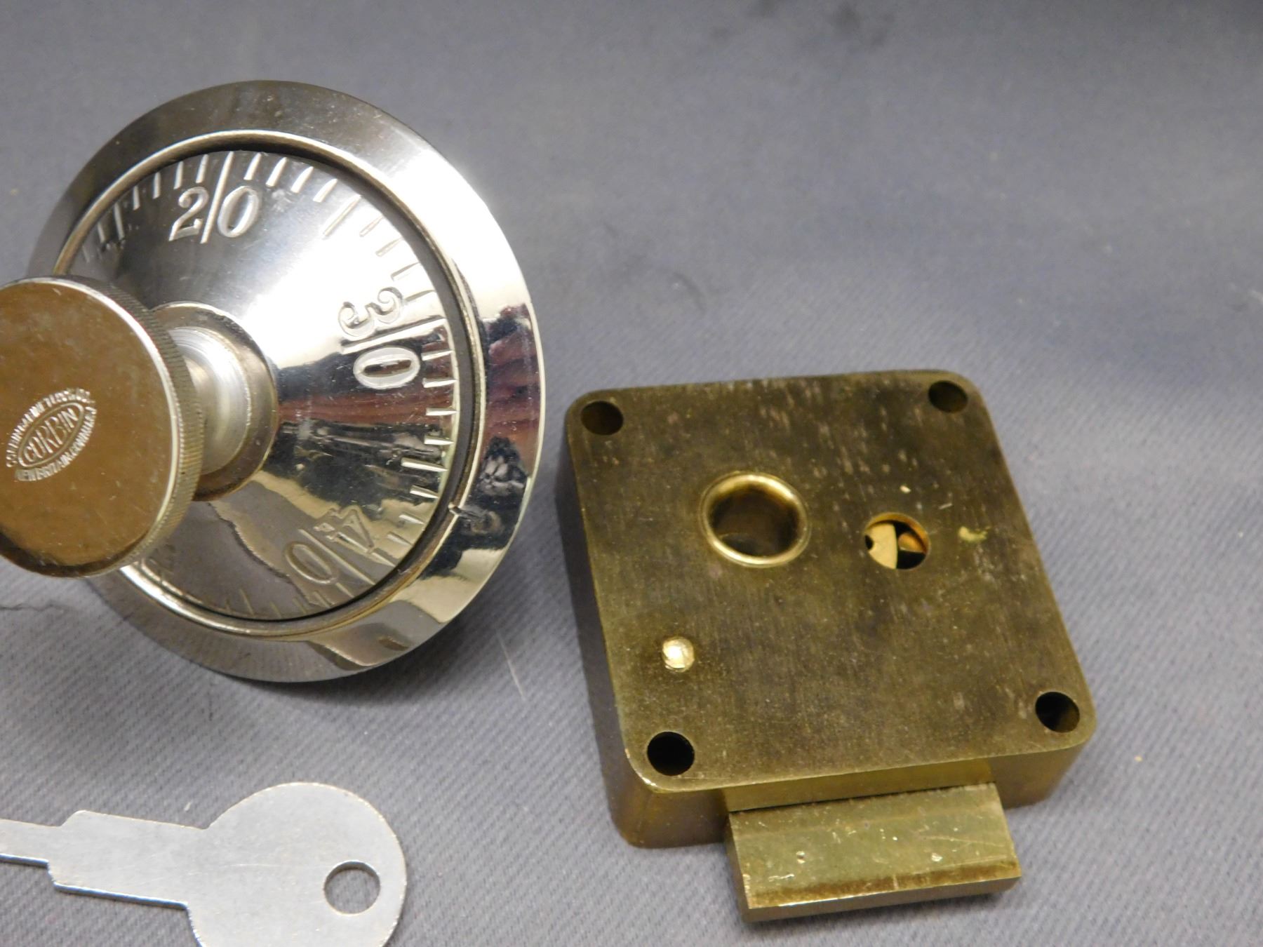 Vintage Corbin Cabinet Lock Co 0852 Combination Wardrobe Lock with box