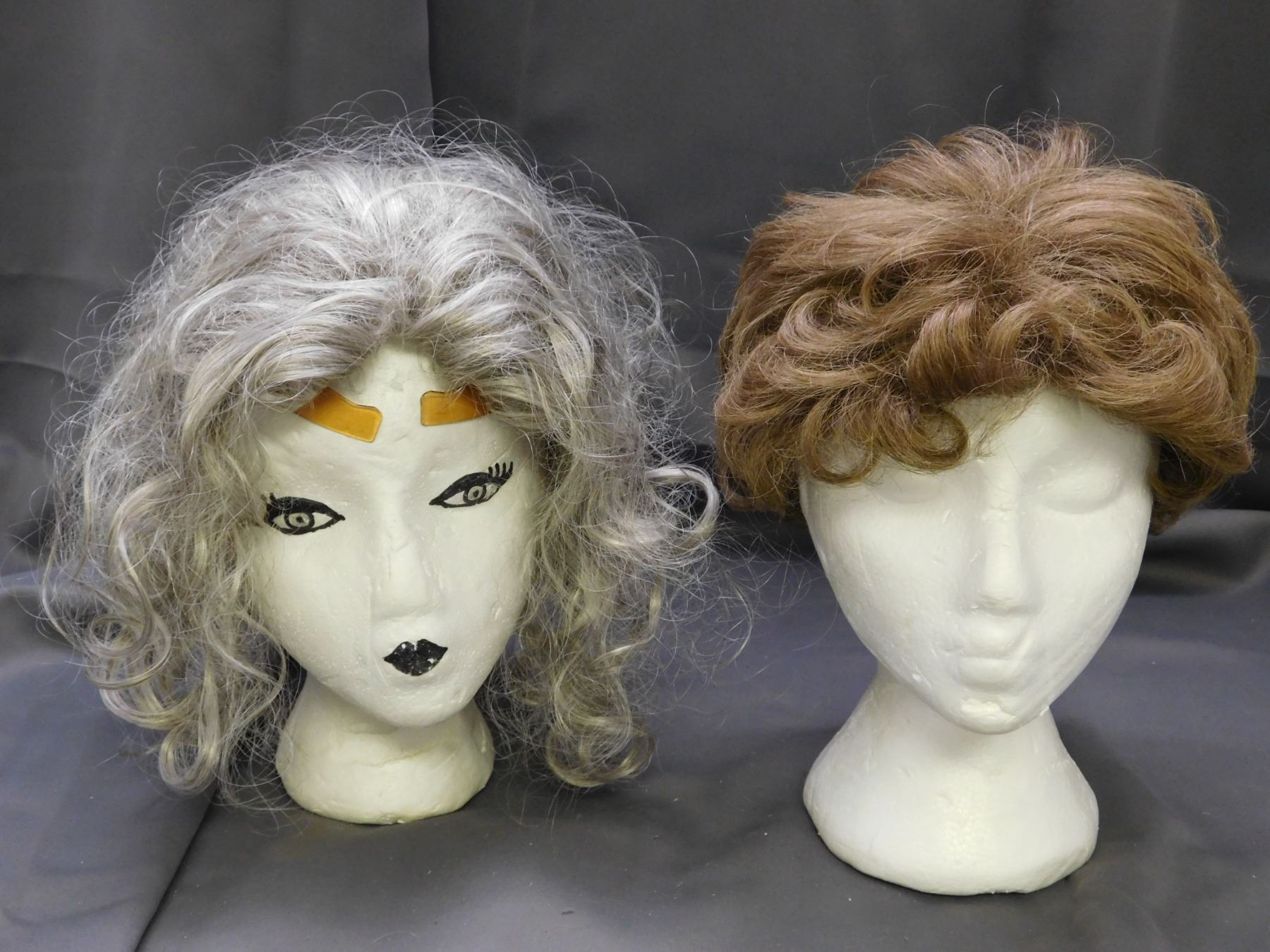 Lot of 2 Women's Wigs Eva Gabor Grey Claw Clip on and Light Brown Short ...