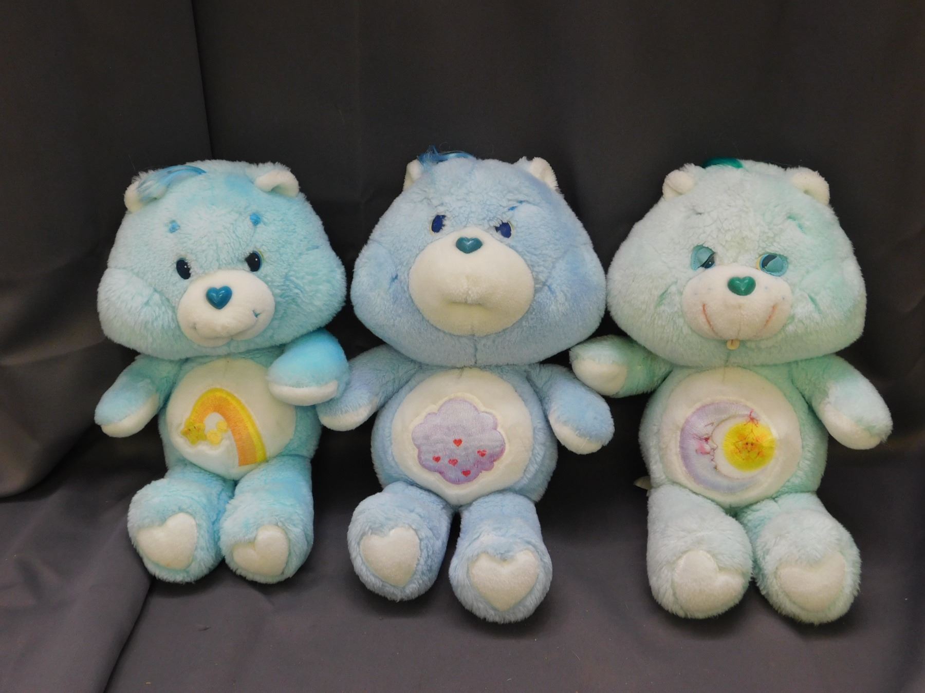 Lot of 3 Care Bears 1983 Kenner Plushies Wish Bear, Bedtime Bear ...