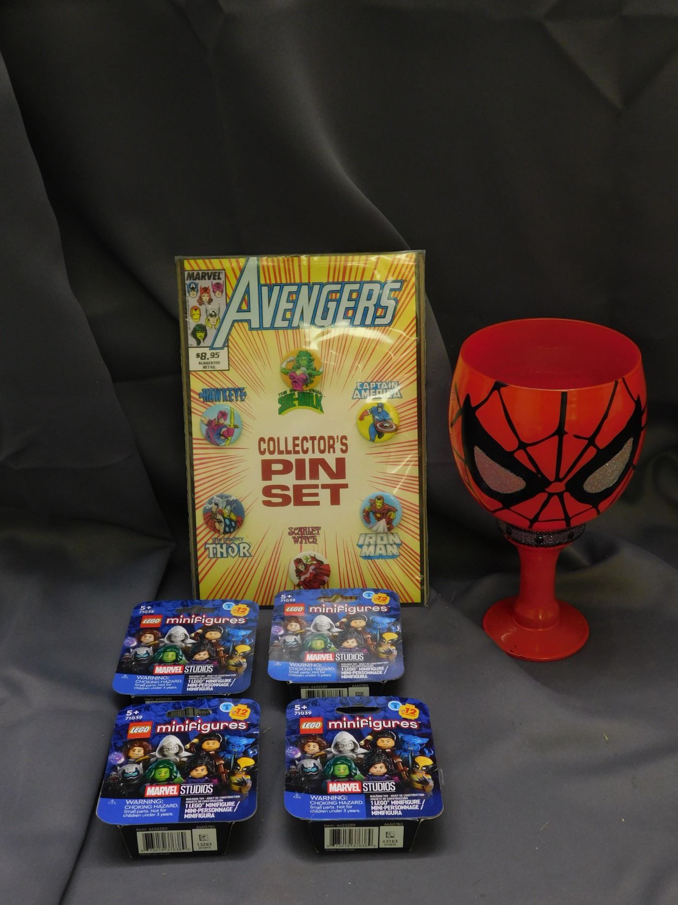 Lot of 6 Marvel LEGO Minifigures, Spider-Man Wine Bedazzled Pimp ...