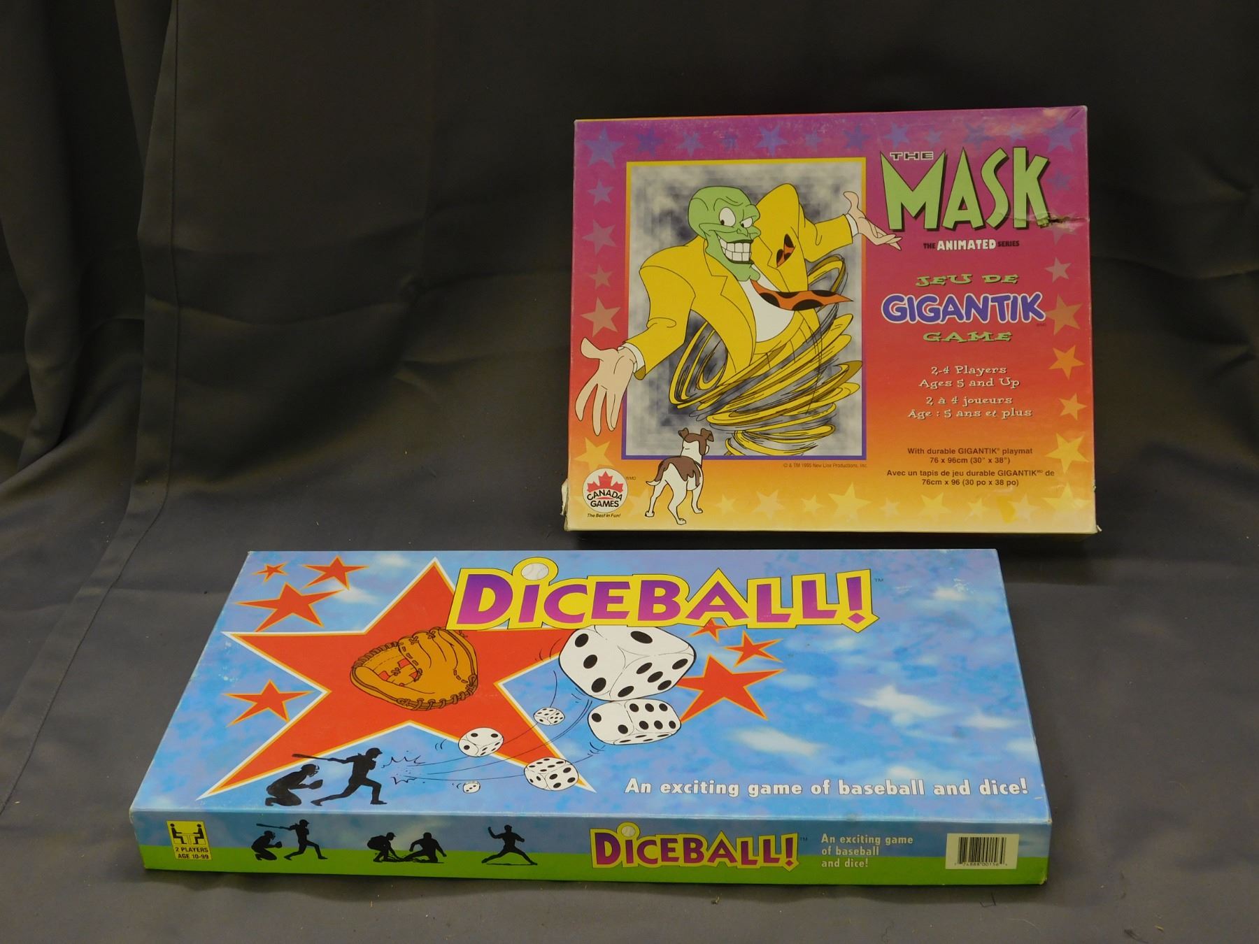 Lot of 2 Vintage Board Games The Mask Animated Series Gigantik Game and ...