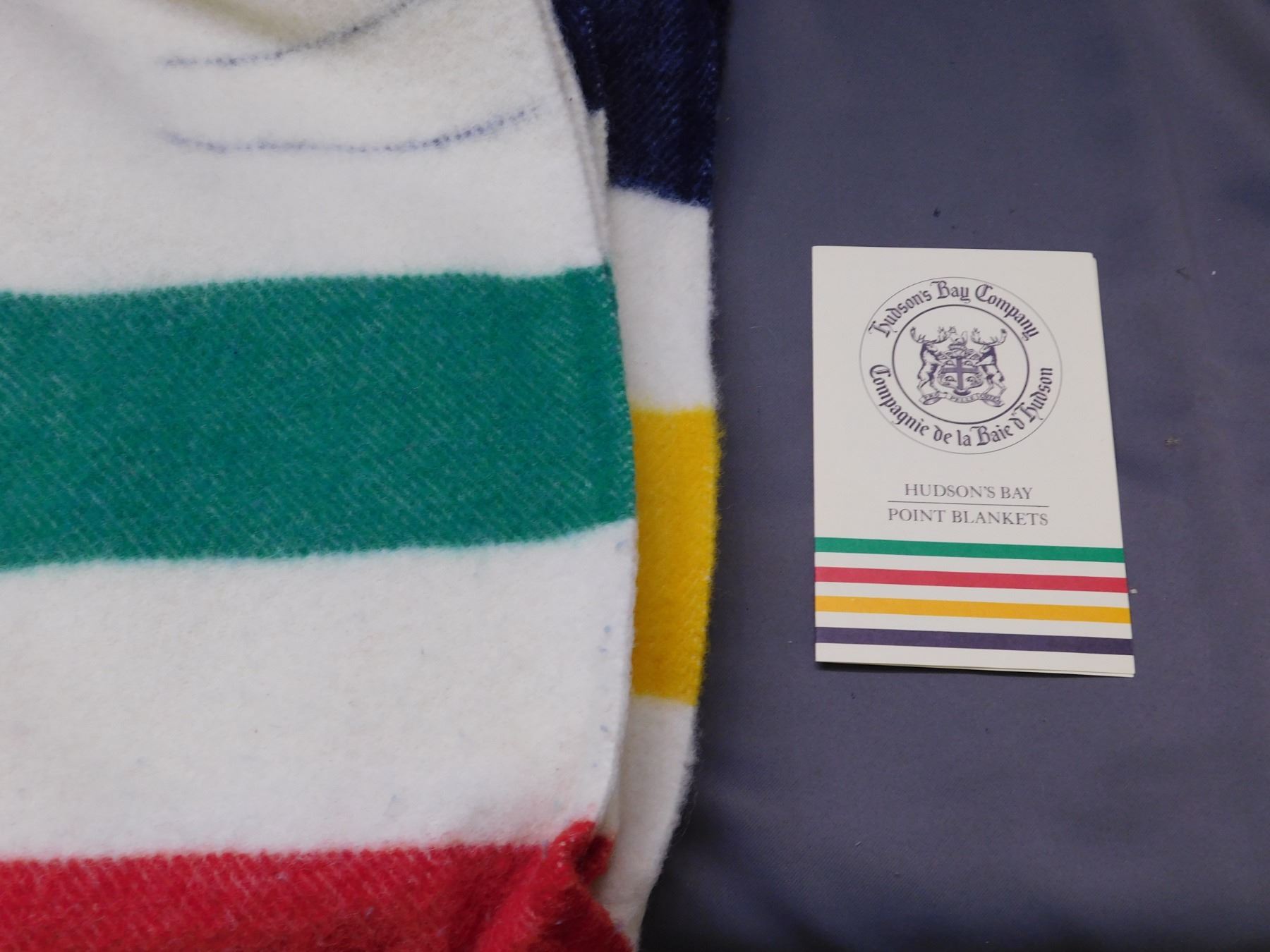 Vintage Hudson Bay 6-Point Blanket with Paperwork Ducks Unlimited Logo