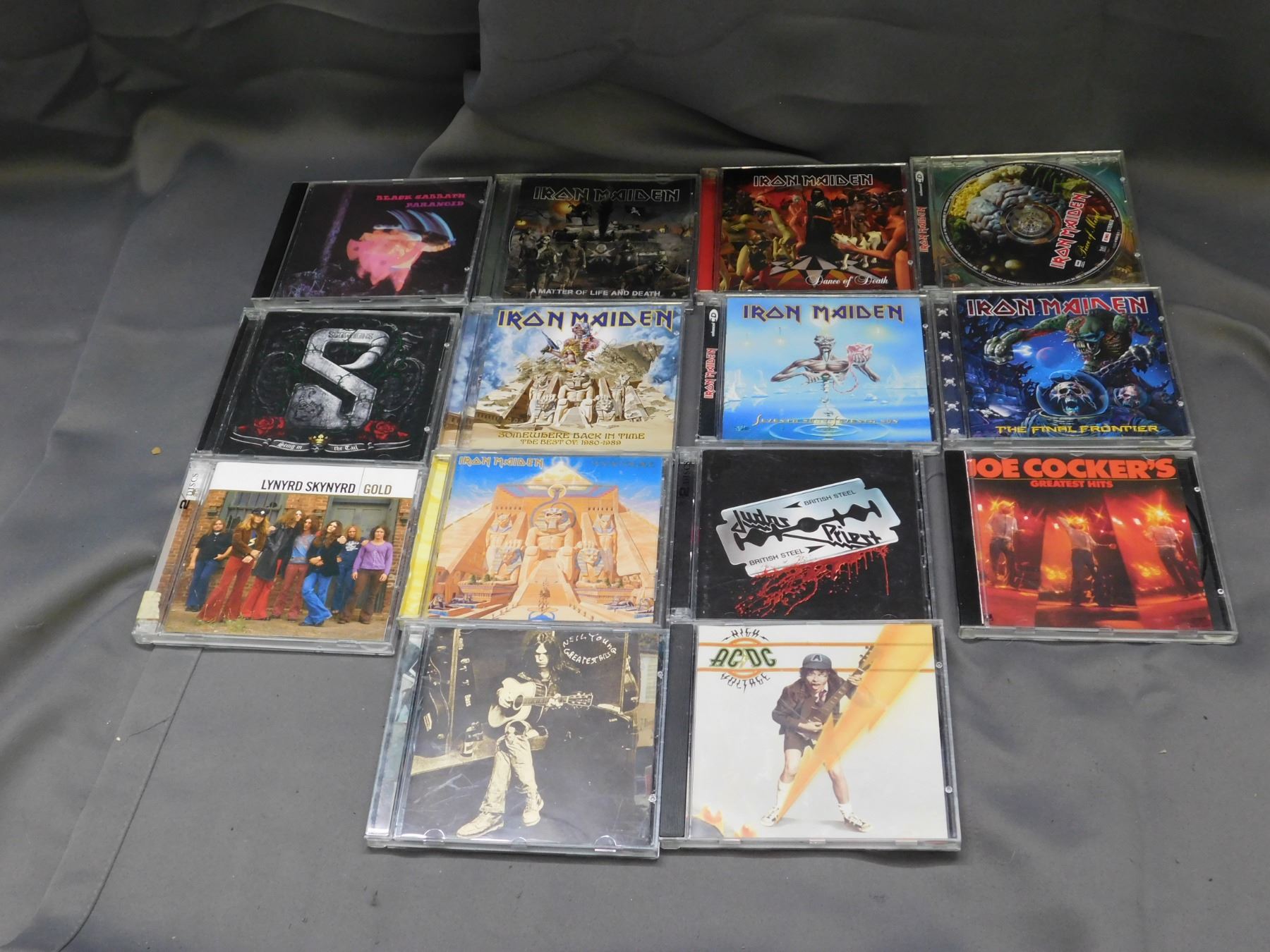 Lot of 14 Hard Rock Heavy Metal CDs Iron Maiden, Black Sabbath, Judas ...
