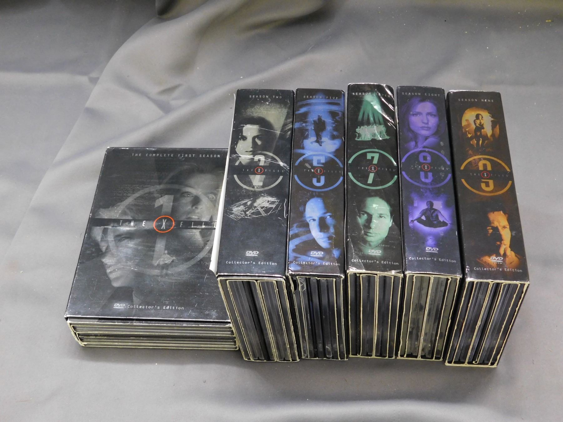 Lot of 6 The X-Files Complete Season 1, 2, 5, 7, 8, 9. DVD Box Sets