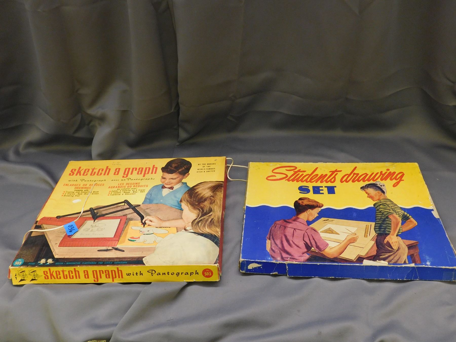 Lot of 2 Vintage Students Drawing Set Moss Instruments 250 and Sketch a ...