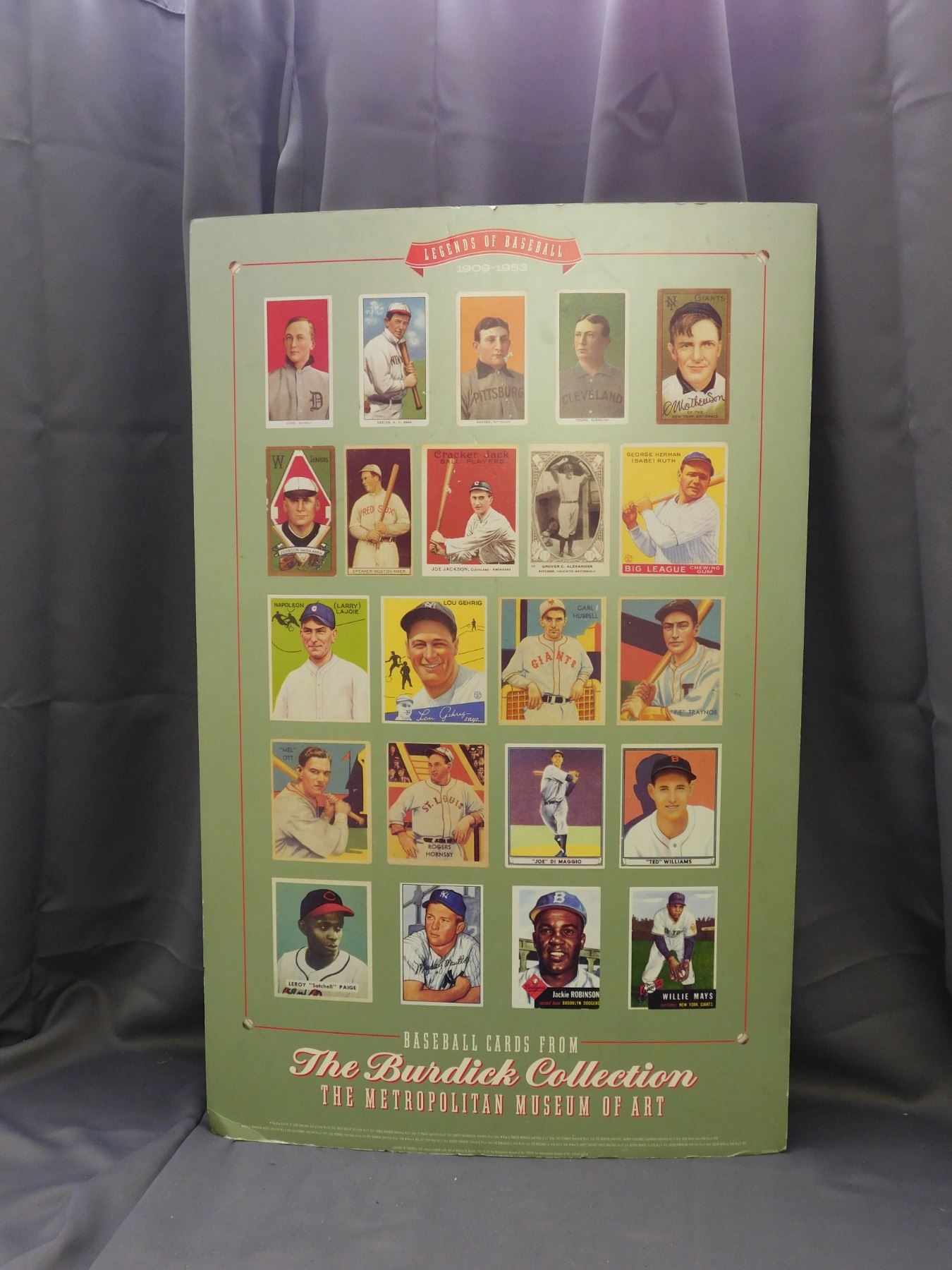 Large Foam Wall Decor Reprinted Sign Legends of Baseball 1909-1953 The ...