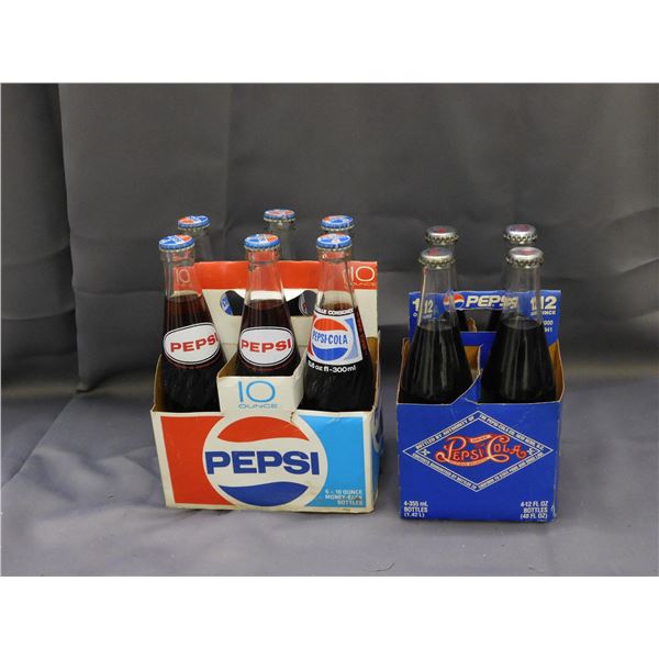 Lot of 2 Vintage Pepsi Bottles 6-pack and 4-pack FULL SEALED Pepsi Born ...