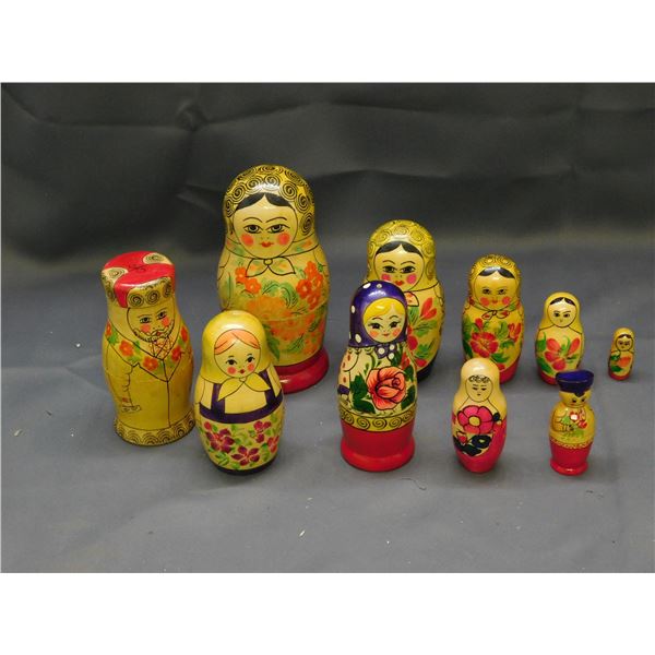 Vintage Wooden Russian Nesting Dolls Matryoshka 1 Full Set and 5 ... Vintage Wooden Russian Nesting Dolls Matryoshka 1 Full Set and 5 ...