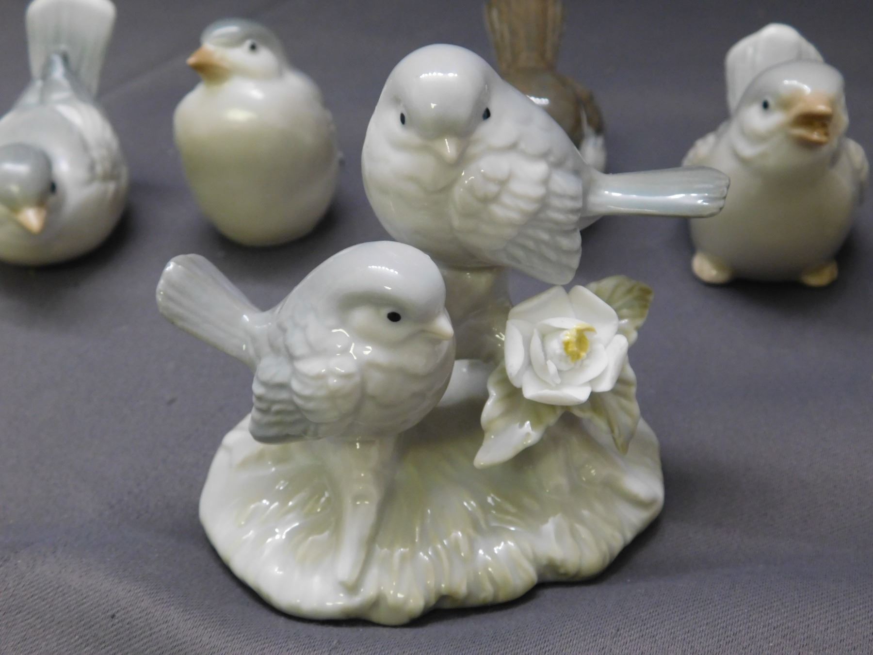 Lot of 6 Otagiri Japan Porcelain Bird Figurines