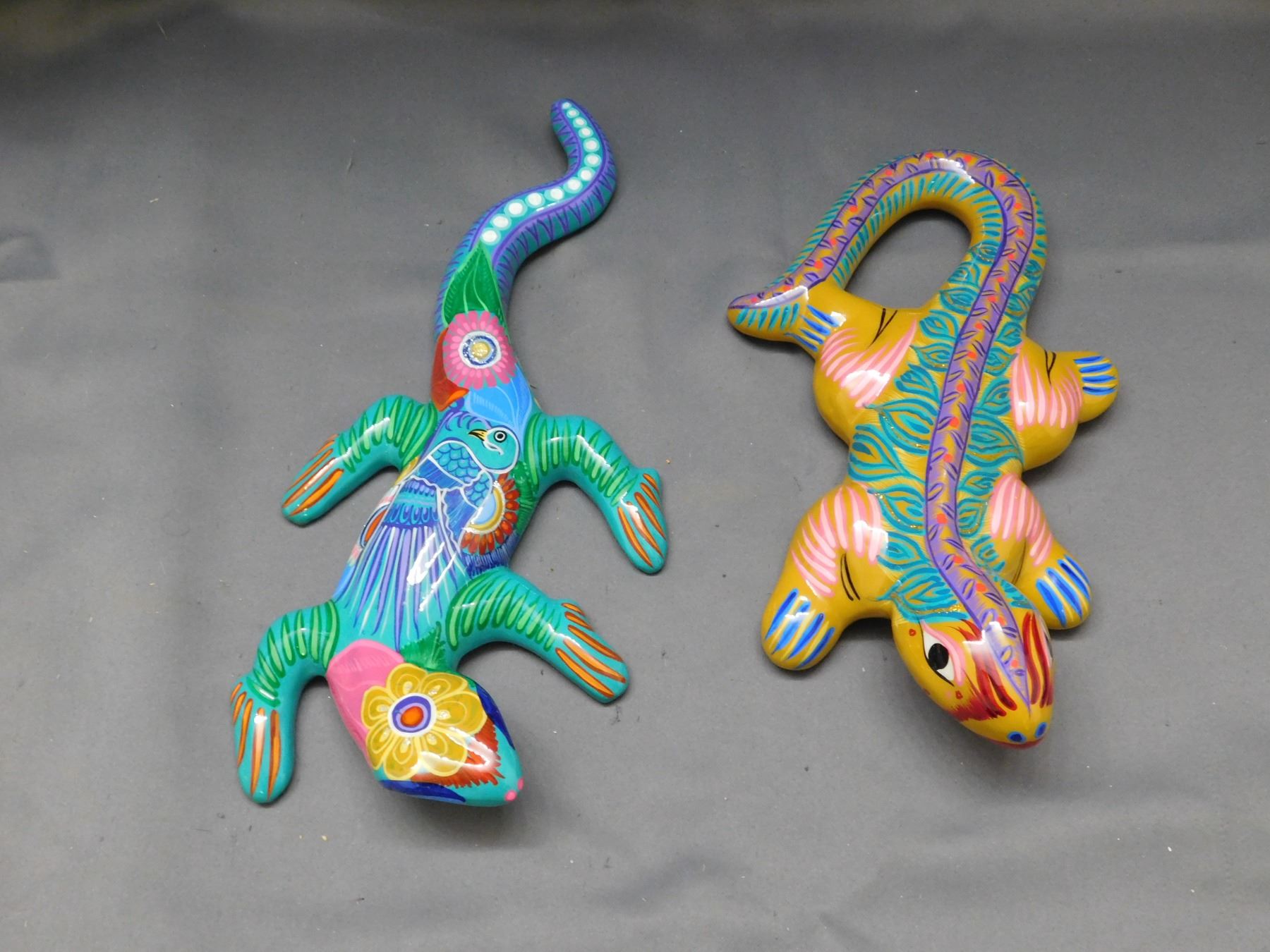 Pair of Mexican Ceramic Wall Lizards