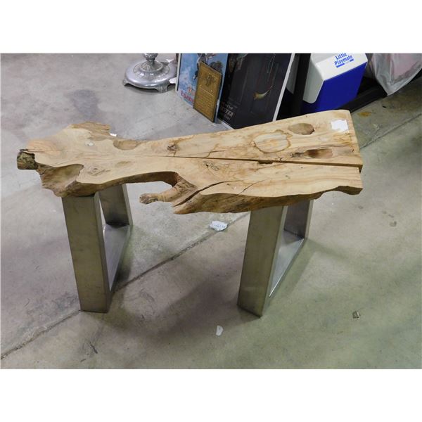 Live Edge Wooden Table / Bench Olive River