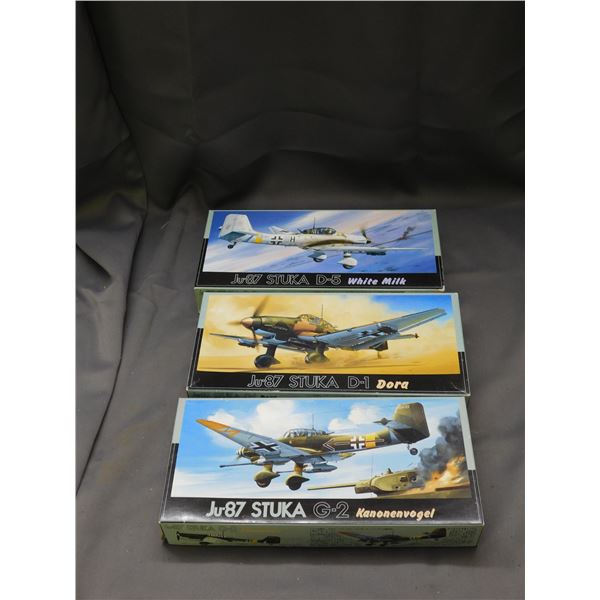 Lot of 3 Model Ktis 1:72 Ju-87 STUKA D-5 White Milk, D-1 Dora and G-2 ...