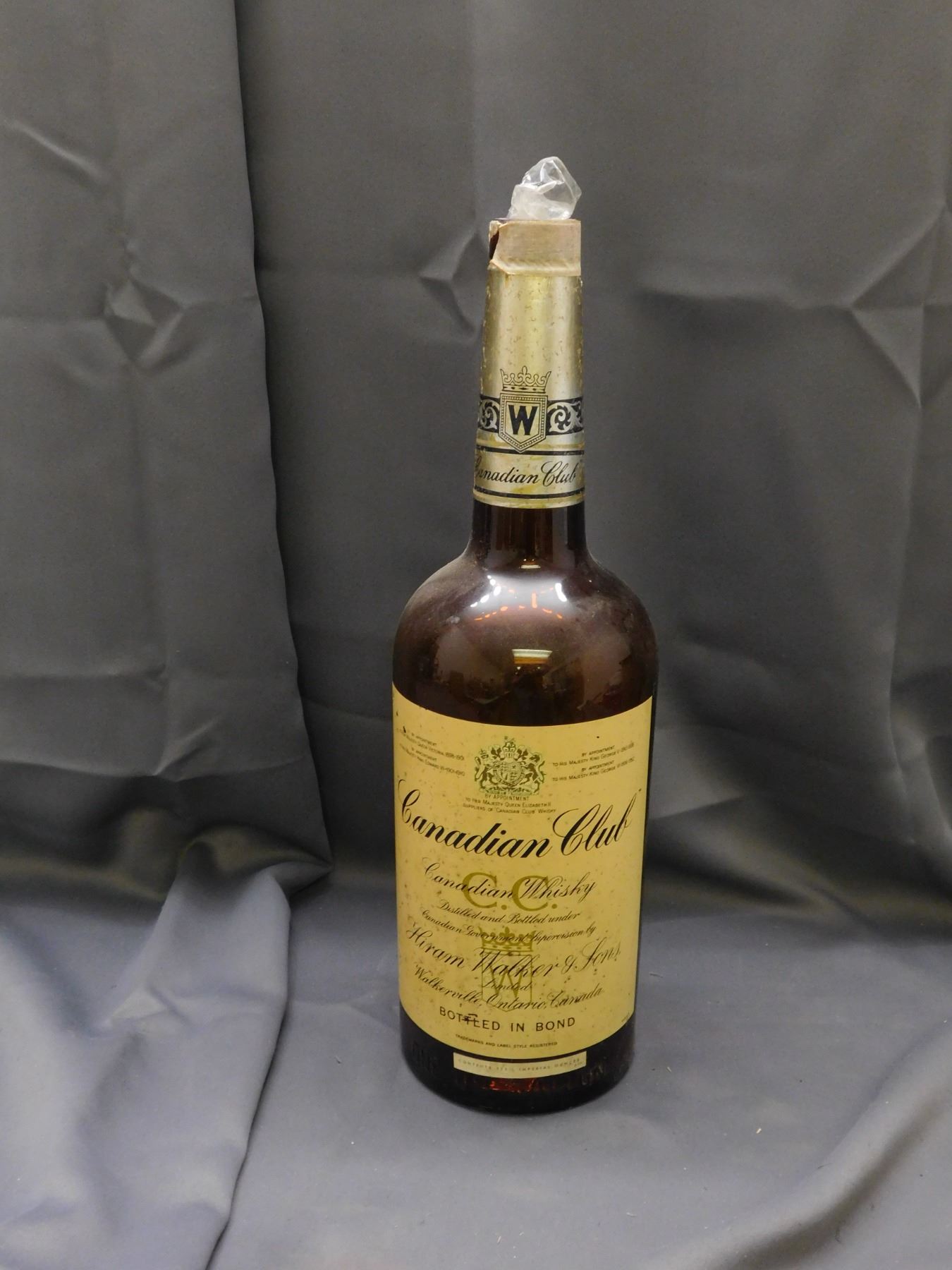 Canadian Club Whisky One Gallon Glass Bottle