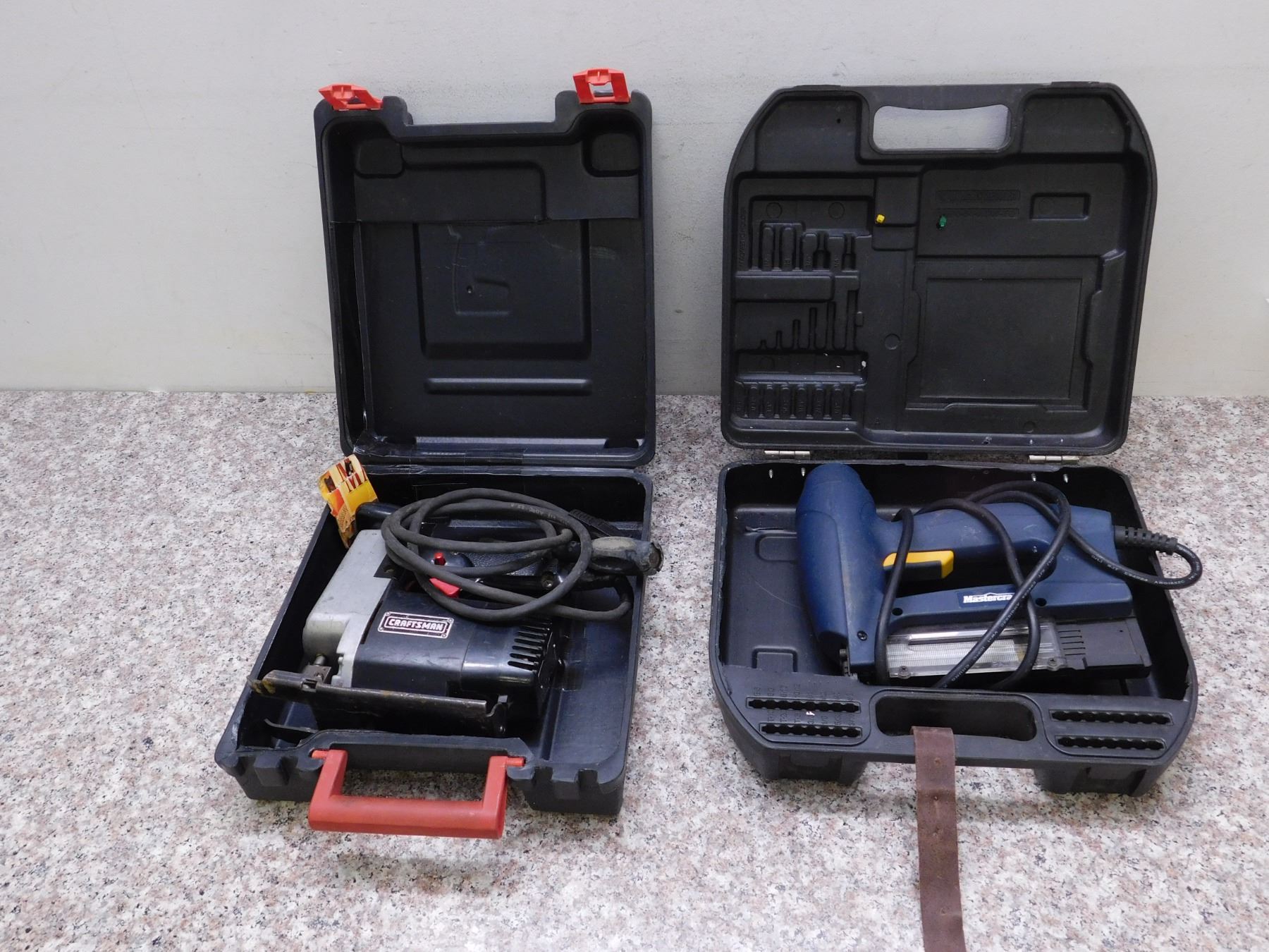 Lot of 2 Mastercraft Electric Brad Nailer and Craftsman Auto Scroller Saw