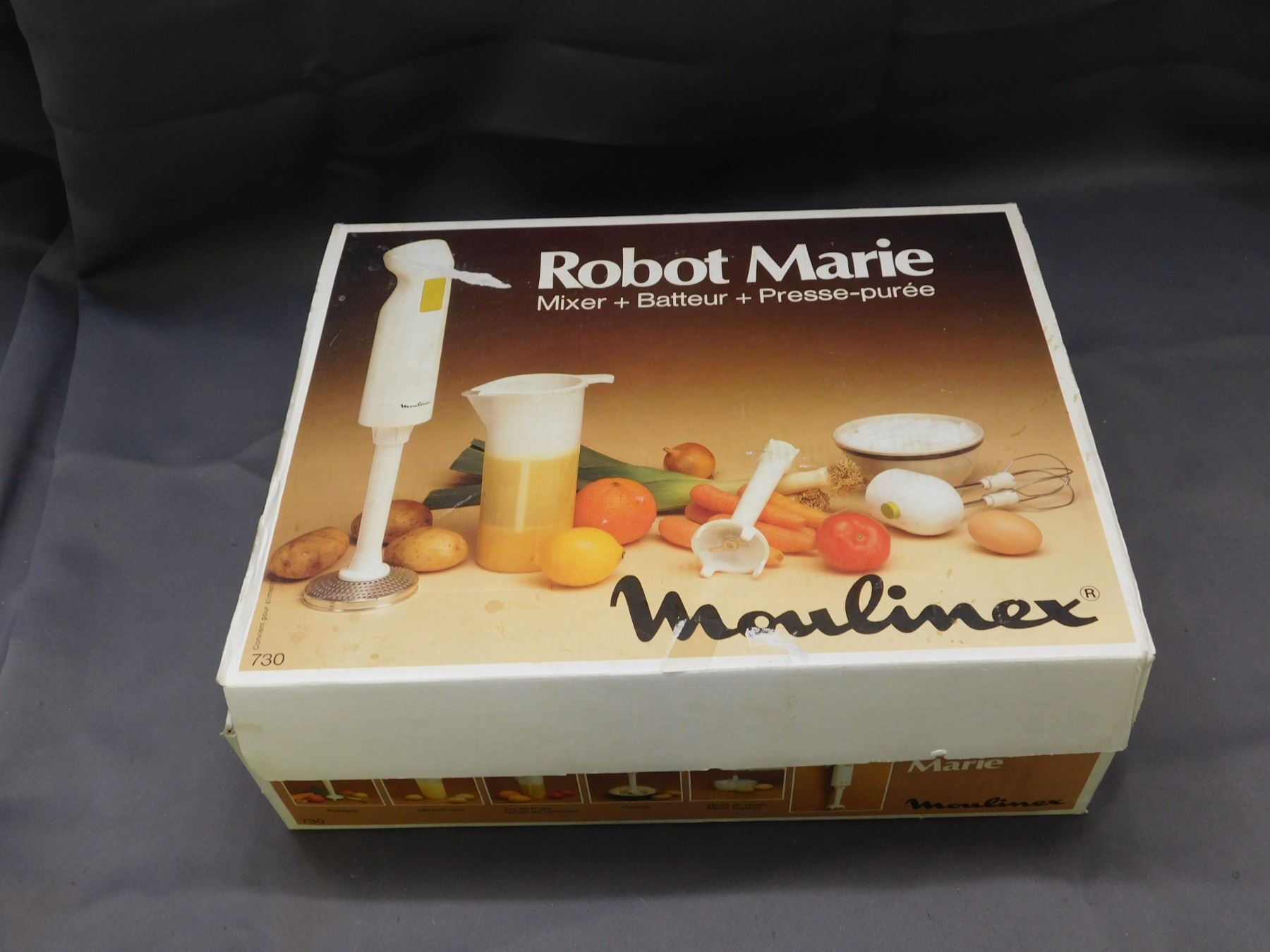 Moulinex Robot Marie Mixer, Batterer, Puree Press with Attachments.