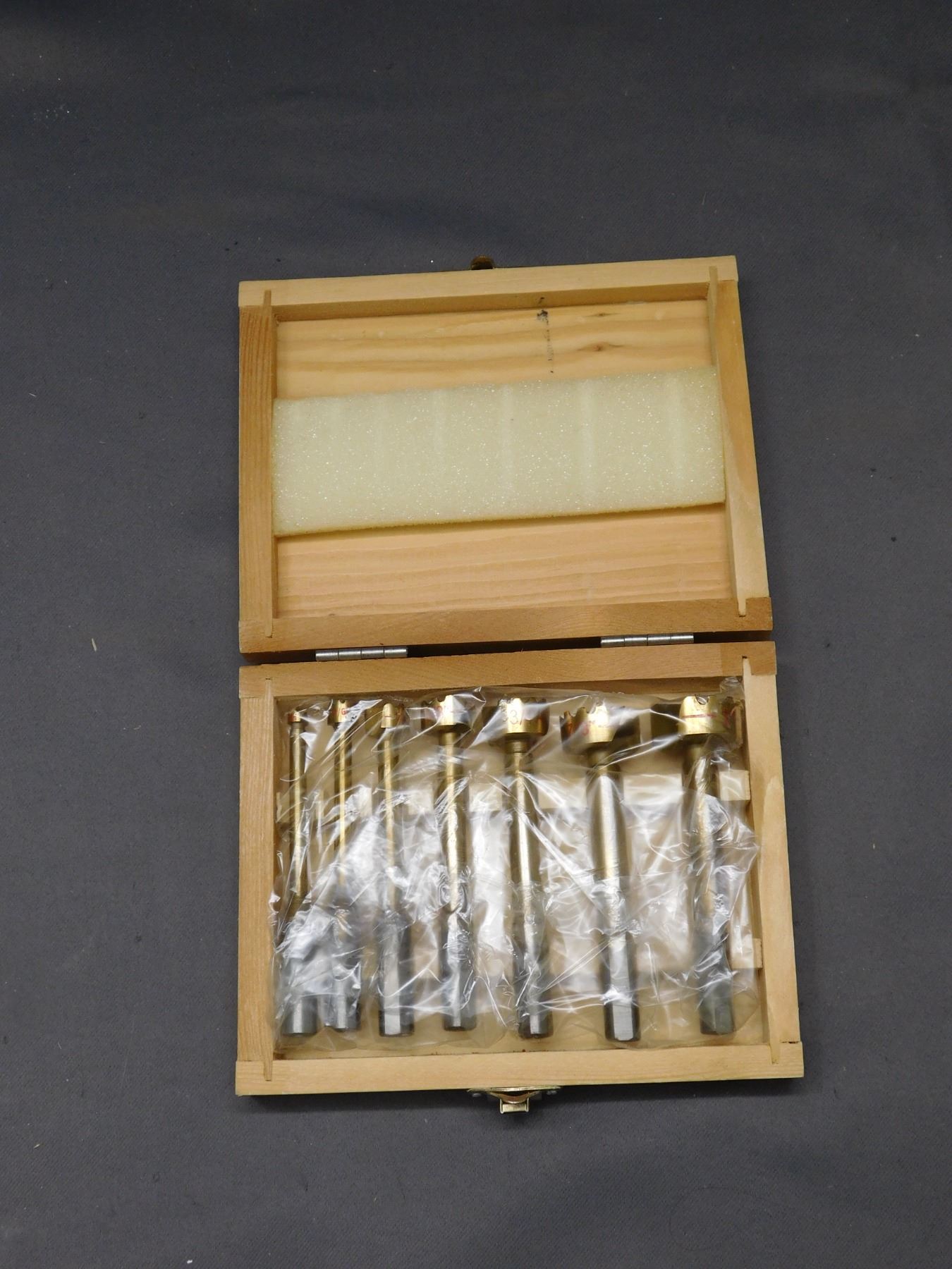 Craftsman 7pc Brass Forsner Set in Wooden Case
