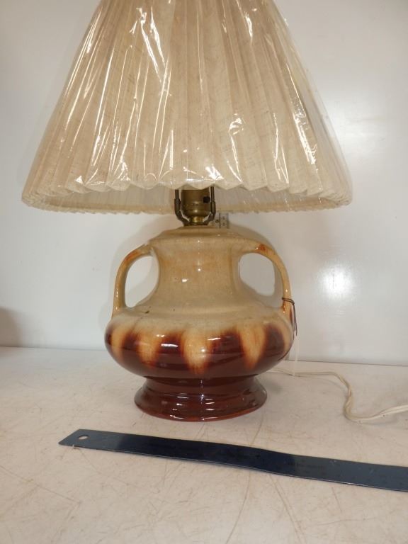 Vintage Medalta Stone Table Top Lamp