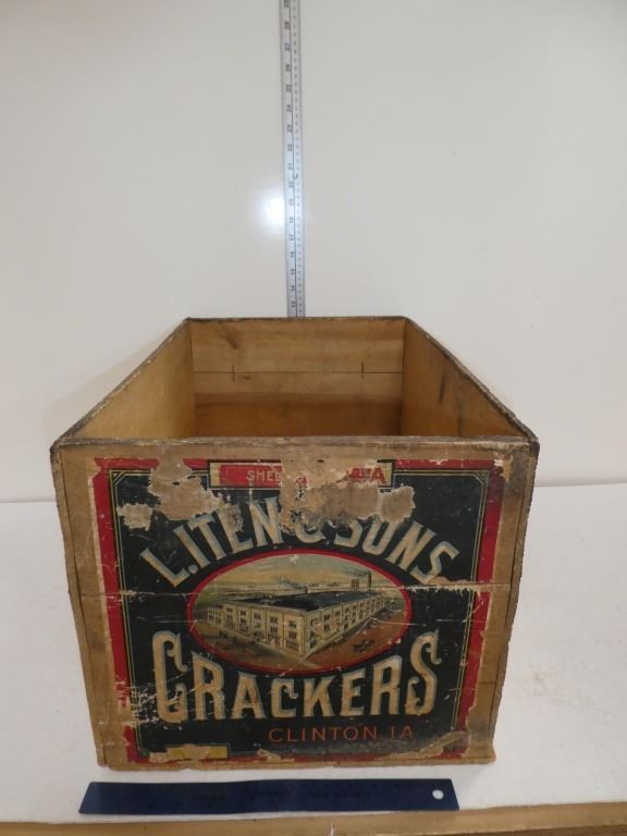 Antique Wooden Crackers Box