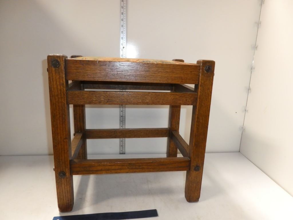 Antique Mission Oak Stool