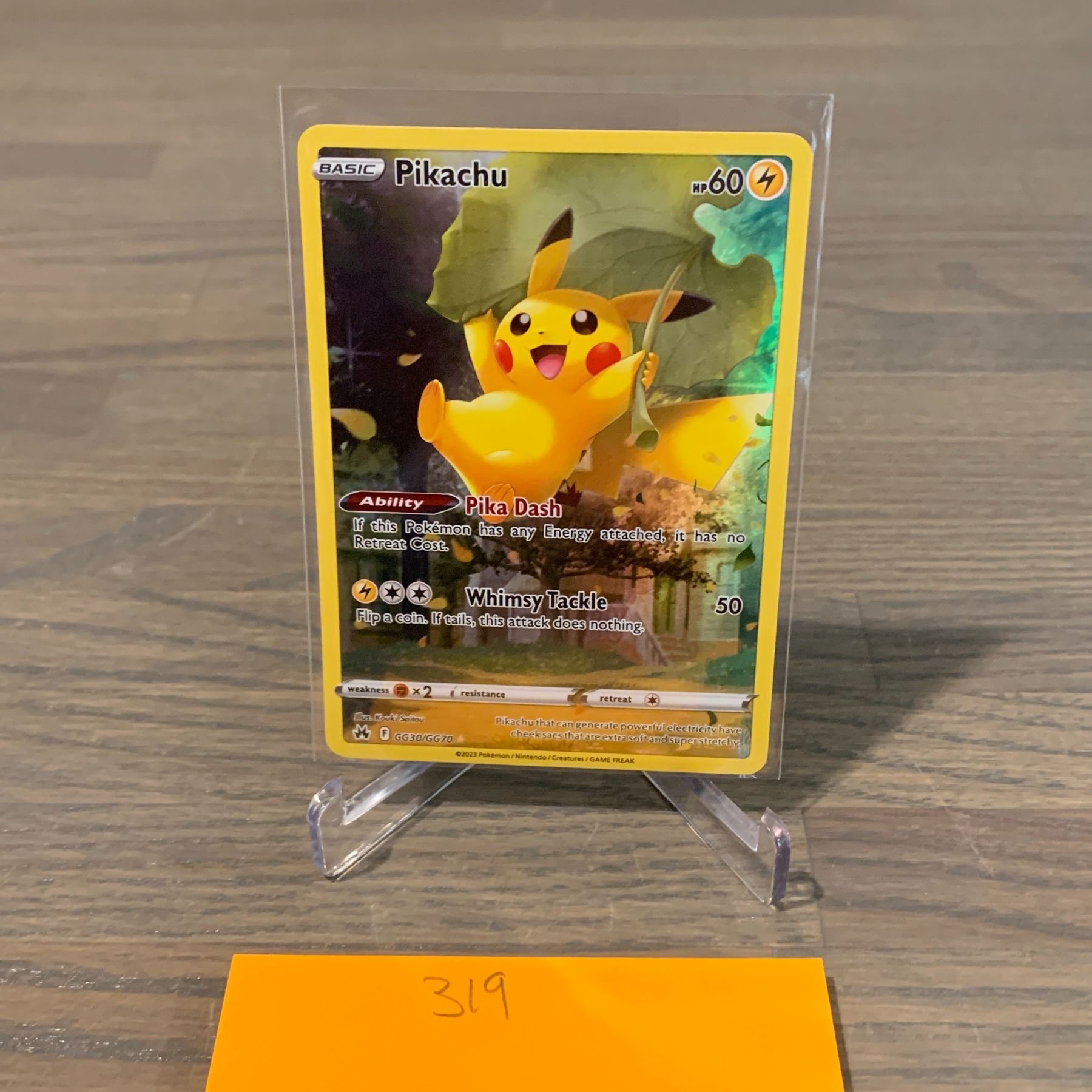 Rare Pikachu Trainer Gallery Pokemon card