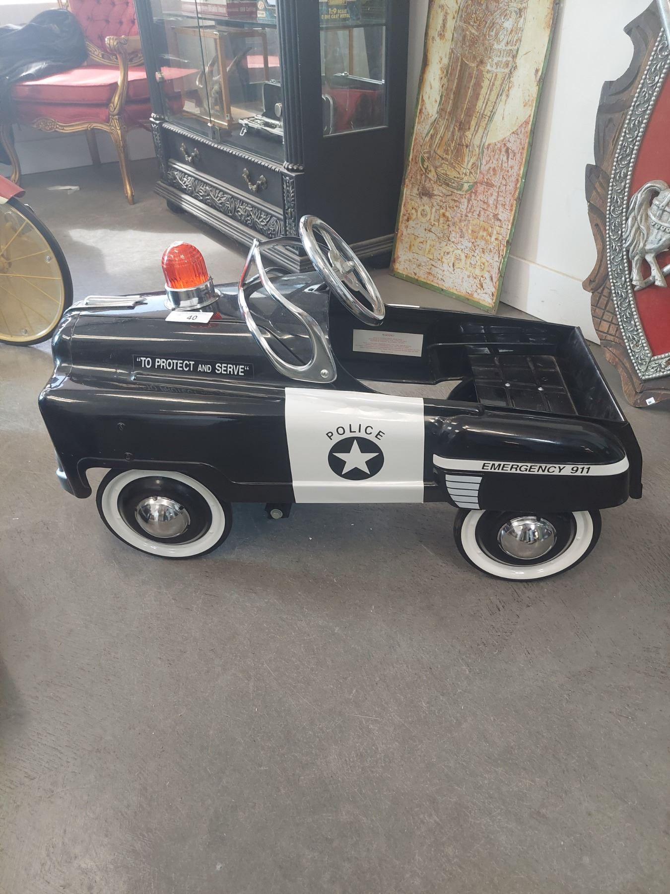 Vintage Pedal Police Car