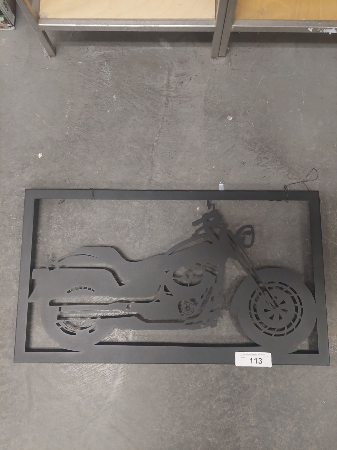 CNC Cut Motorcycle Metal with Hanging Brackets