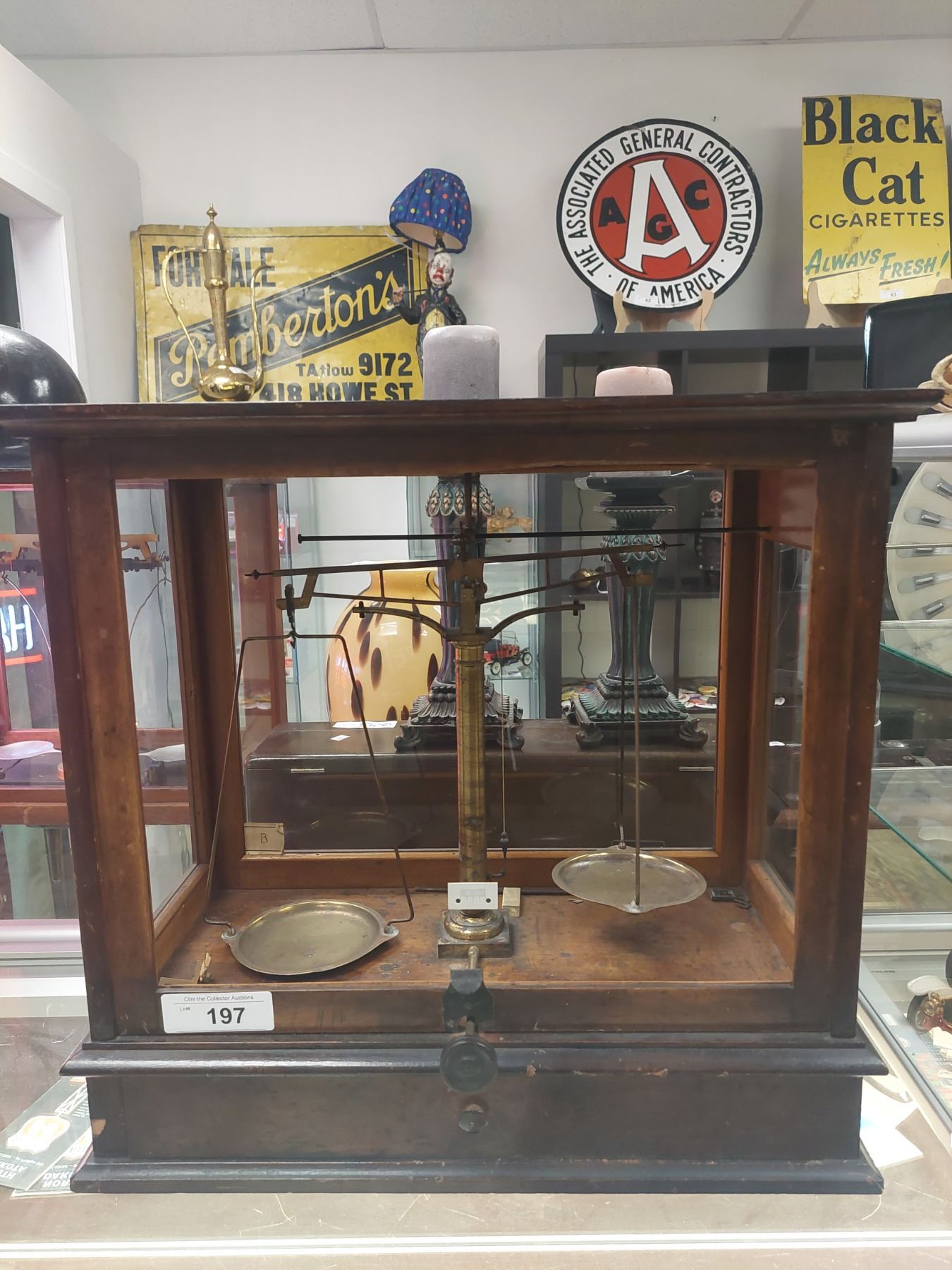 Antique Assayer's scale Missing Rear Glass Panel
