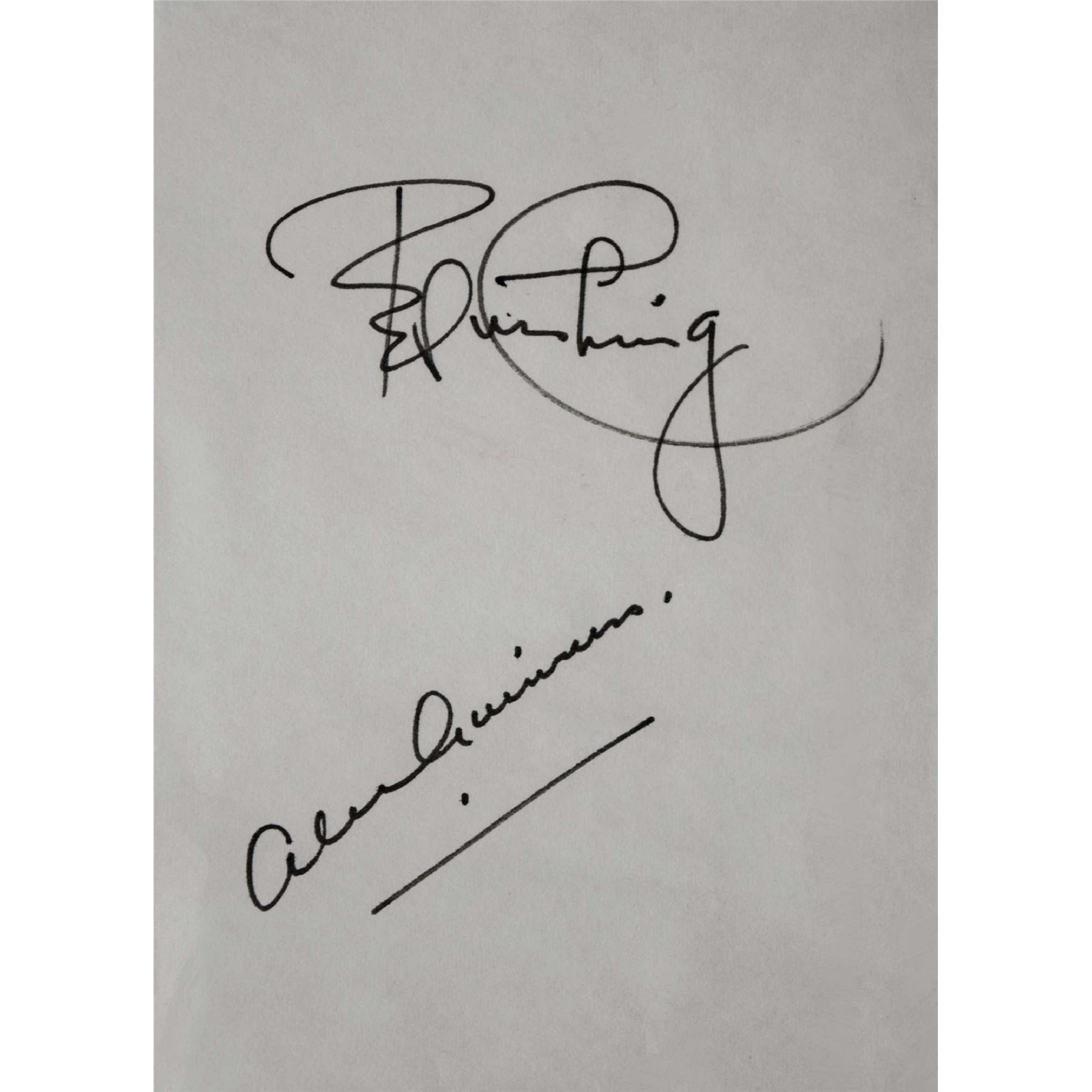 Alec Guinness & Peter Cushing Signature Strip
