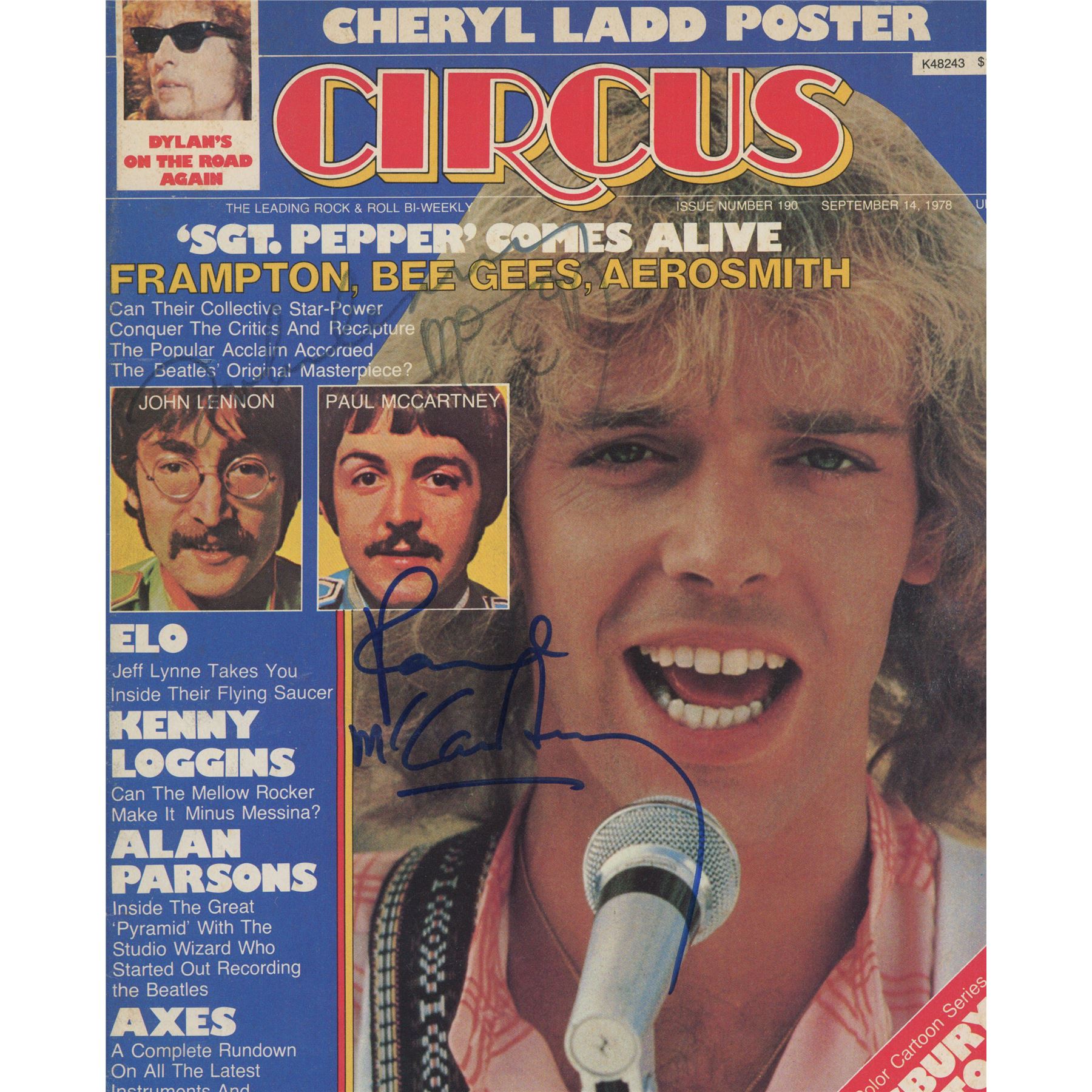 The Beatles signed Circus Magazine. GFA Authenticated