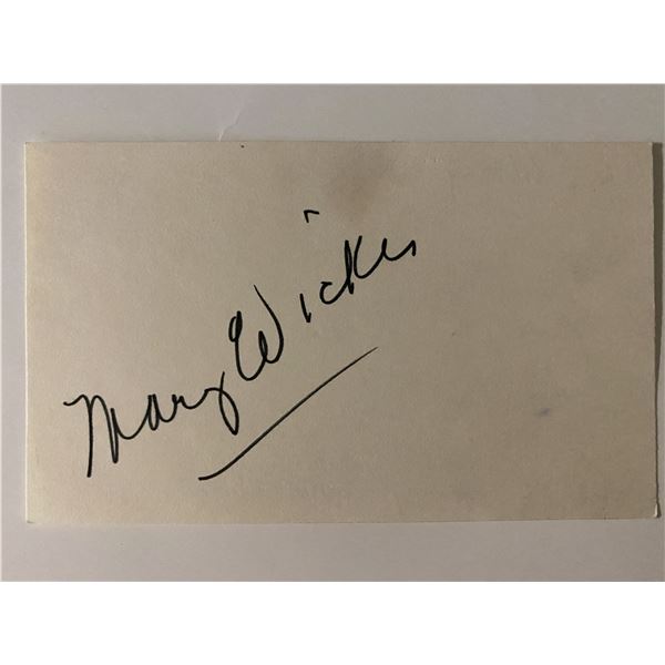 Mary Wickes signature cut