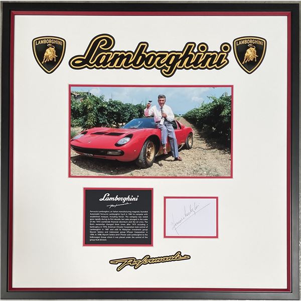 Ferruccio Lamborghini original signature collage