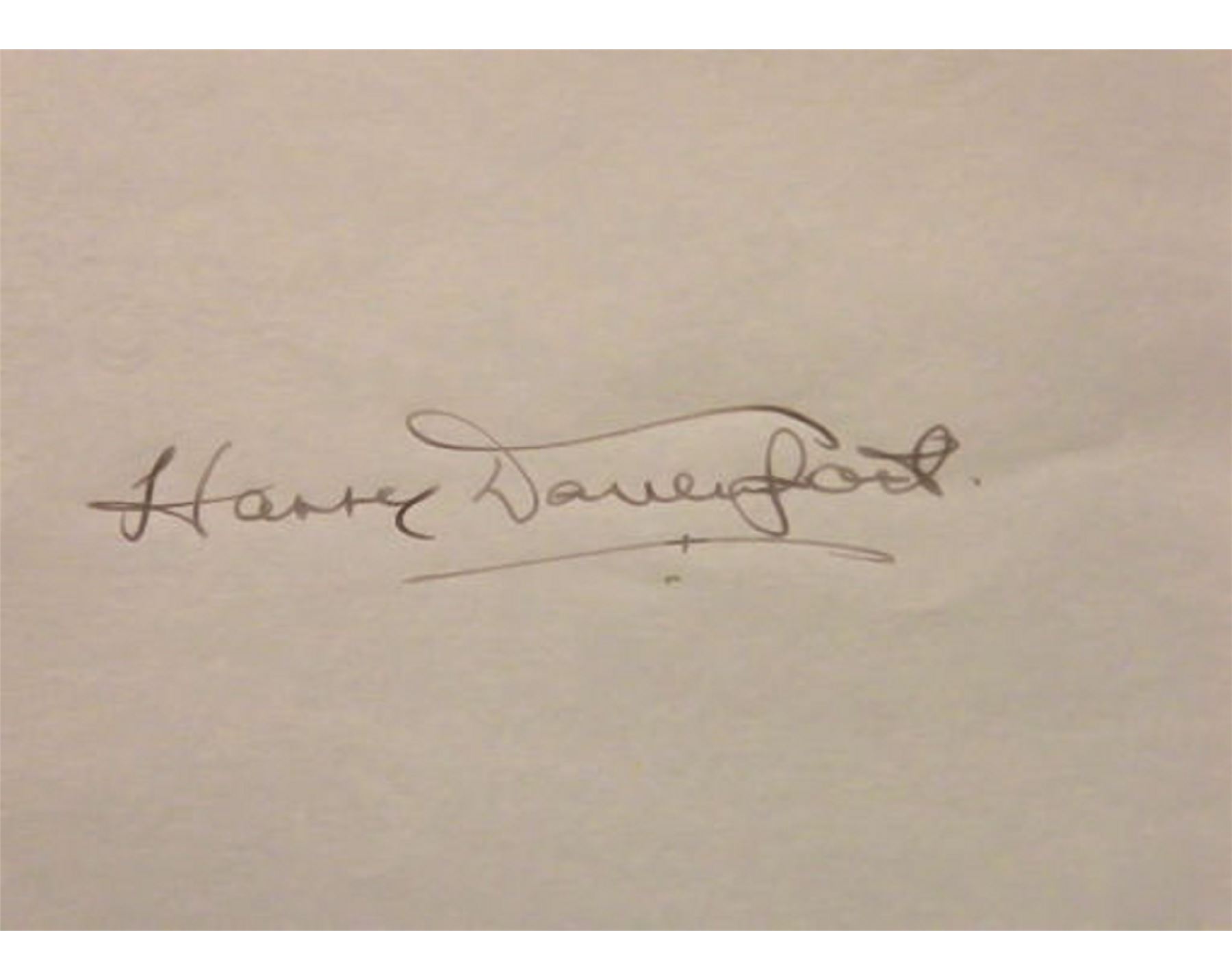 Harry Davenport signature slip